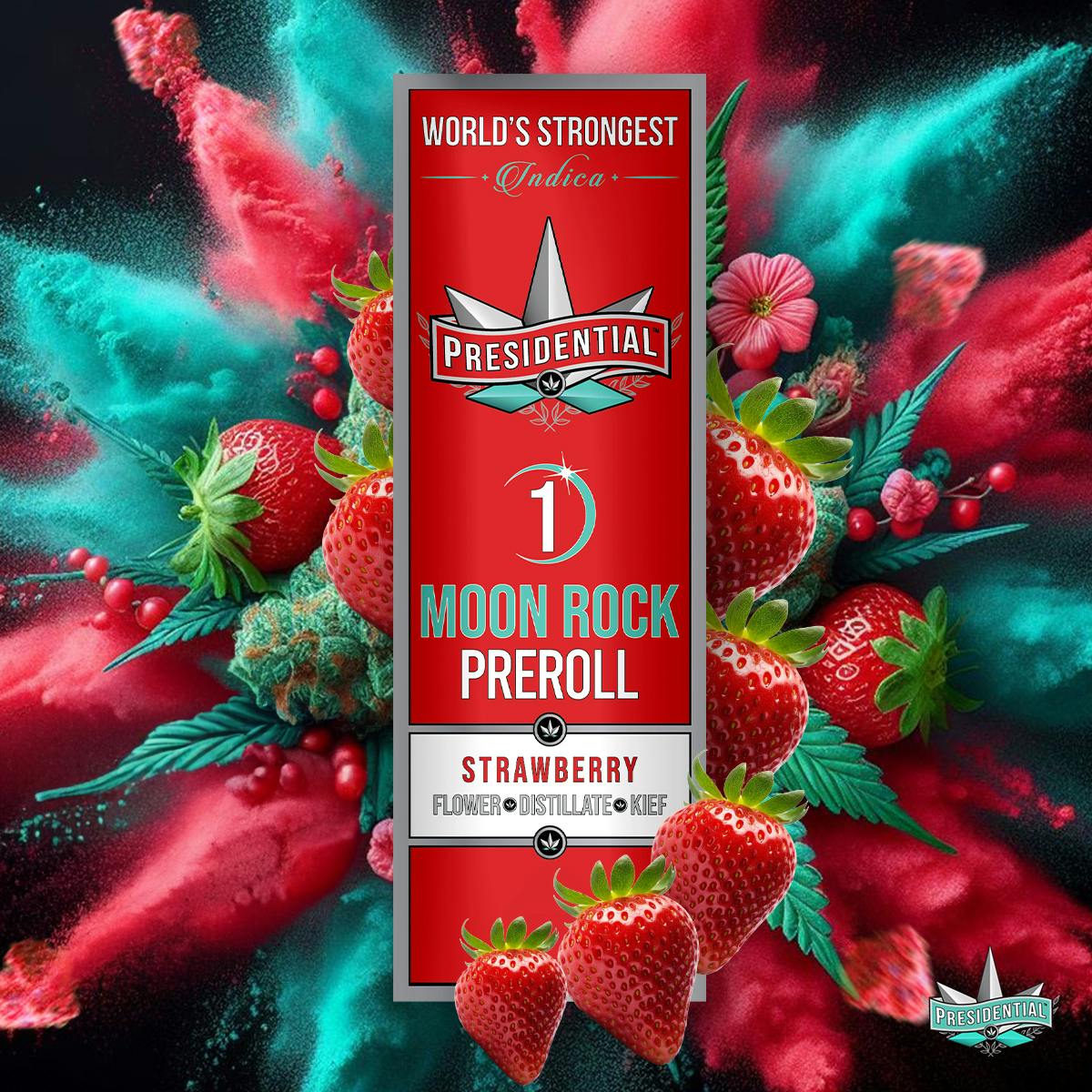 Presidential Moon Rock Preroll - Strawberry (1g) - Presidential