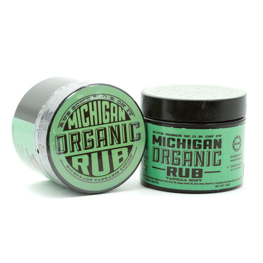 Organic Vanilla Mint Rub 300mg - Michigan Organic Rub