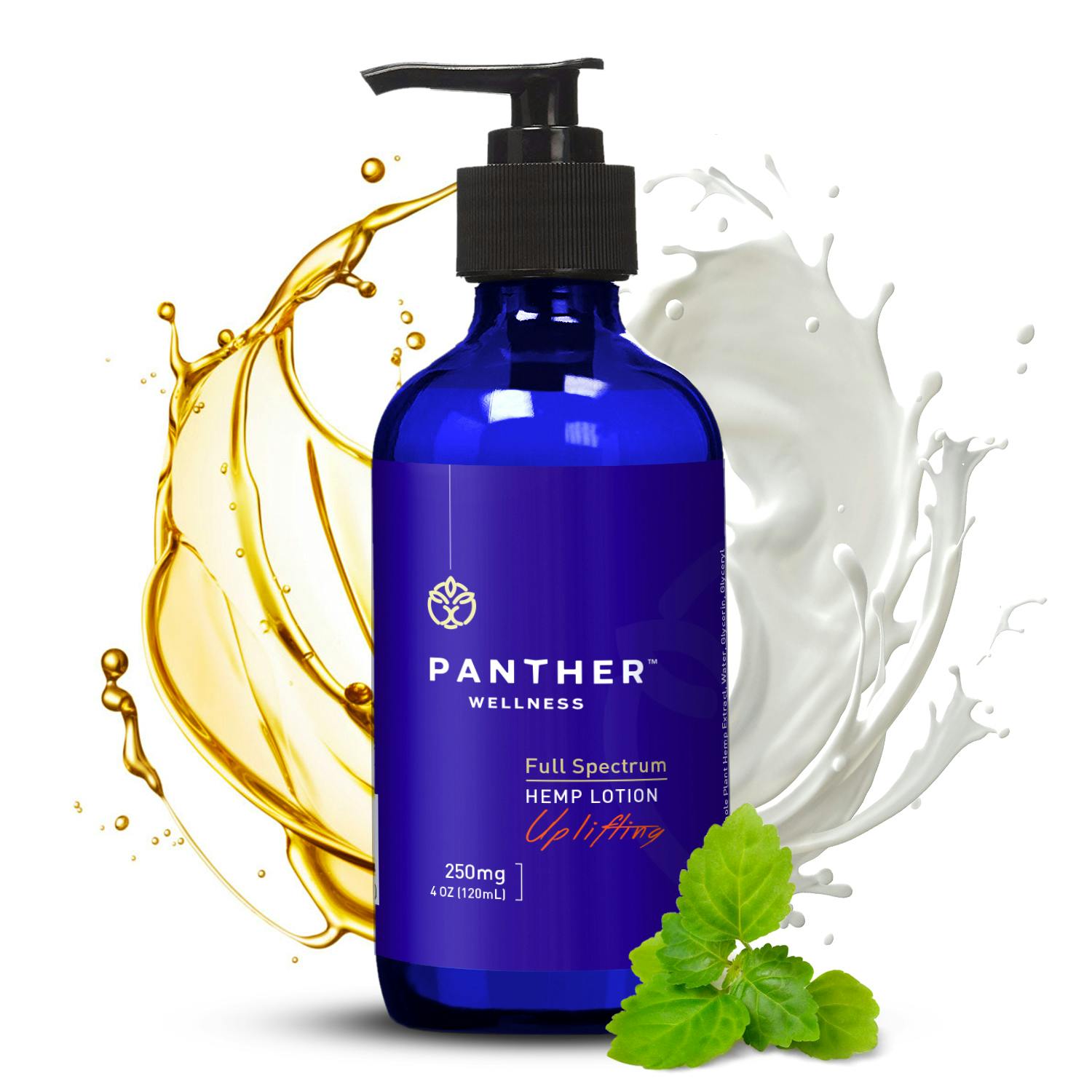 Hemp Lotion 250mg - Uplifting Scent - 4 fl.oz - Panther Wellness