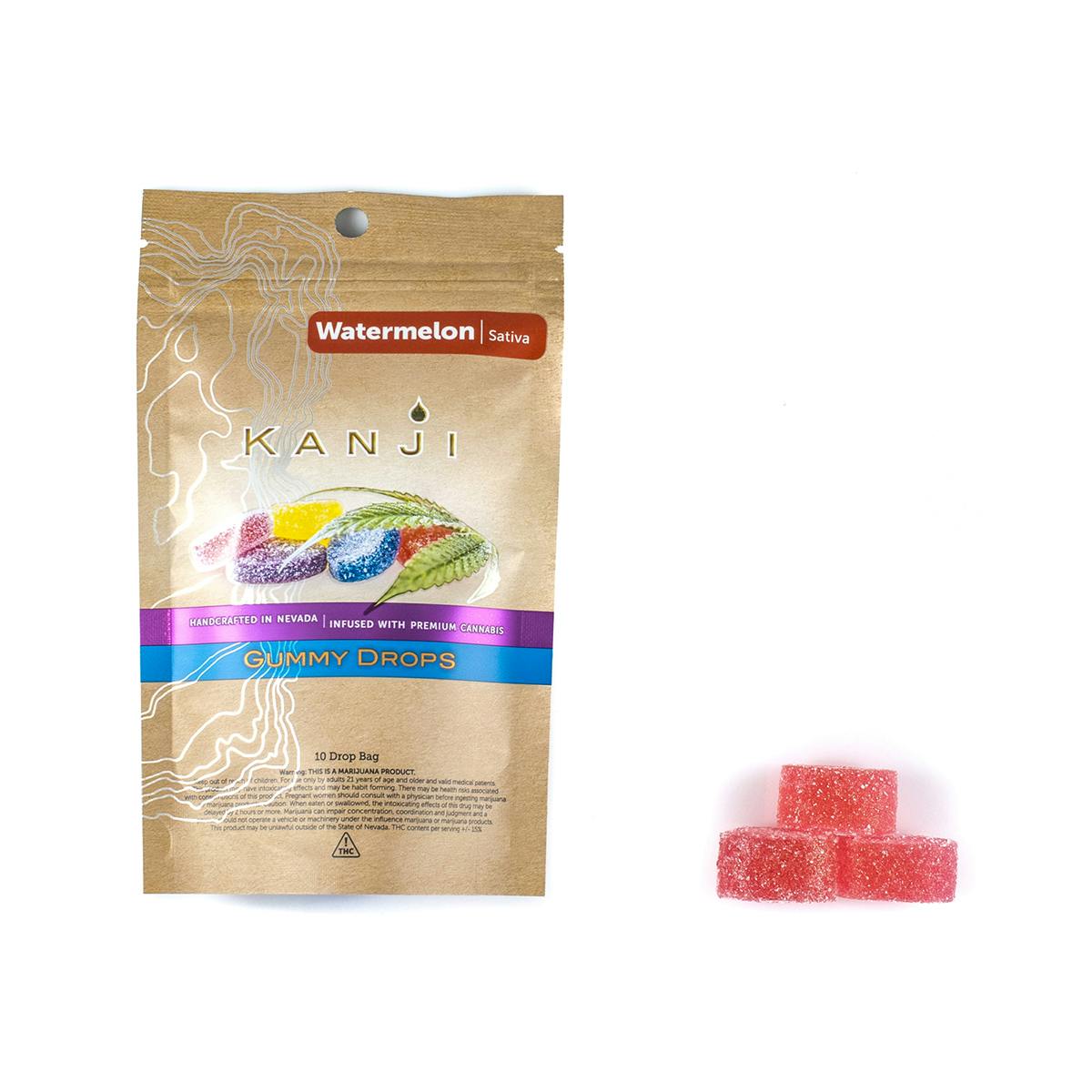 Watermelon Gummy Drops - Sativa 100mg - Kanji Cannabis
