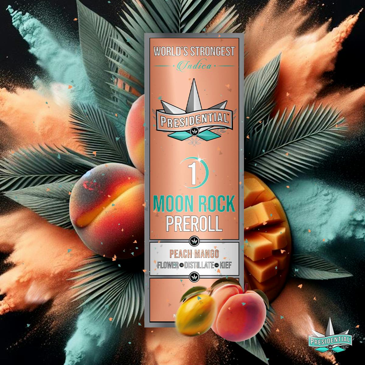 Presidential Moon Rock Preroll - Peach Mango (1g) - Presidential Presidential Moon Rock Preroll - Peach Mango (1g) - Presidential