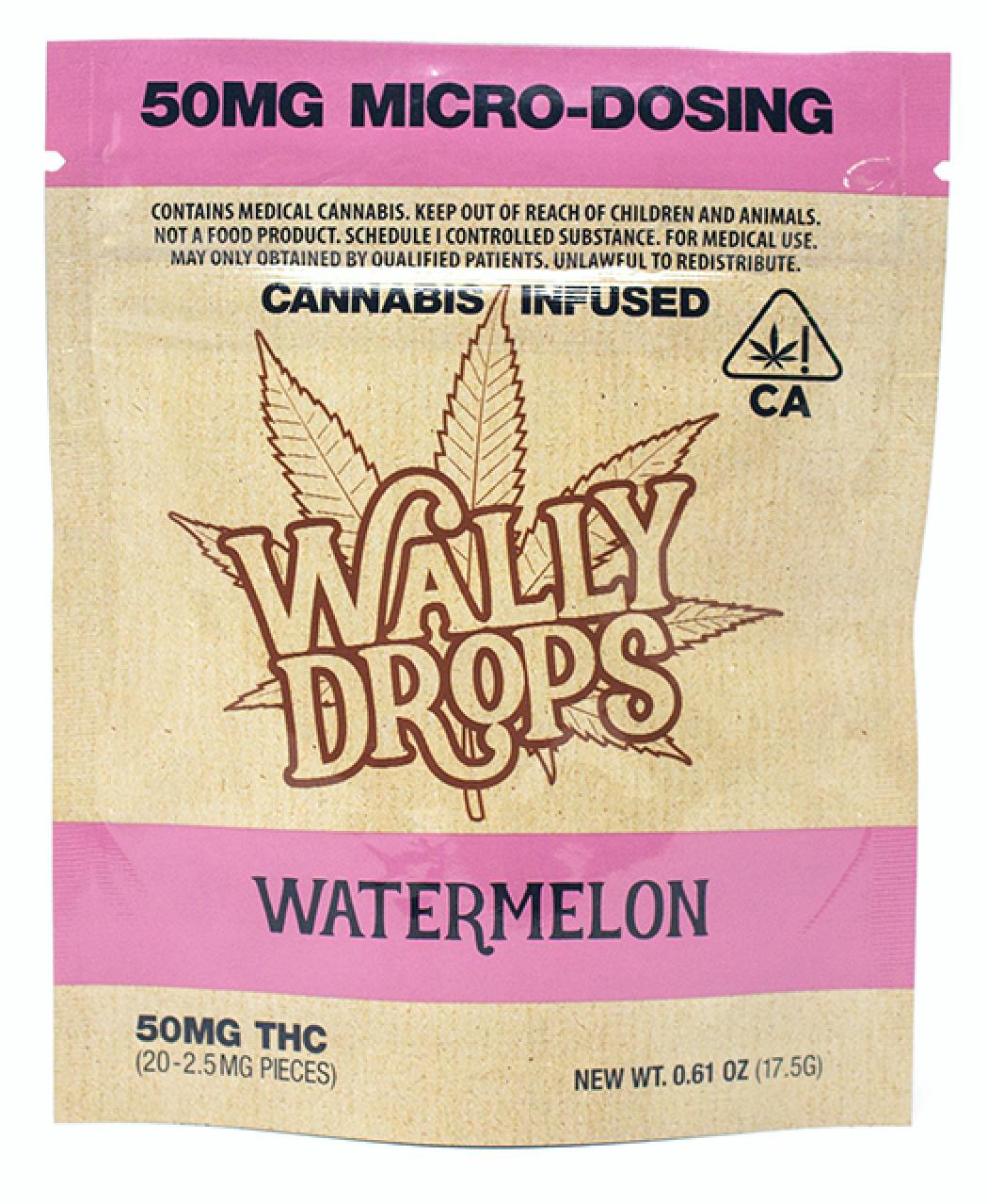 Wally Drops THC Lozenges 50mg - Watermelon - Wally Drops