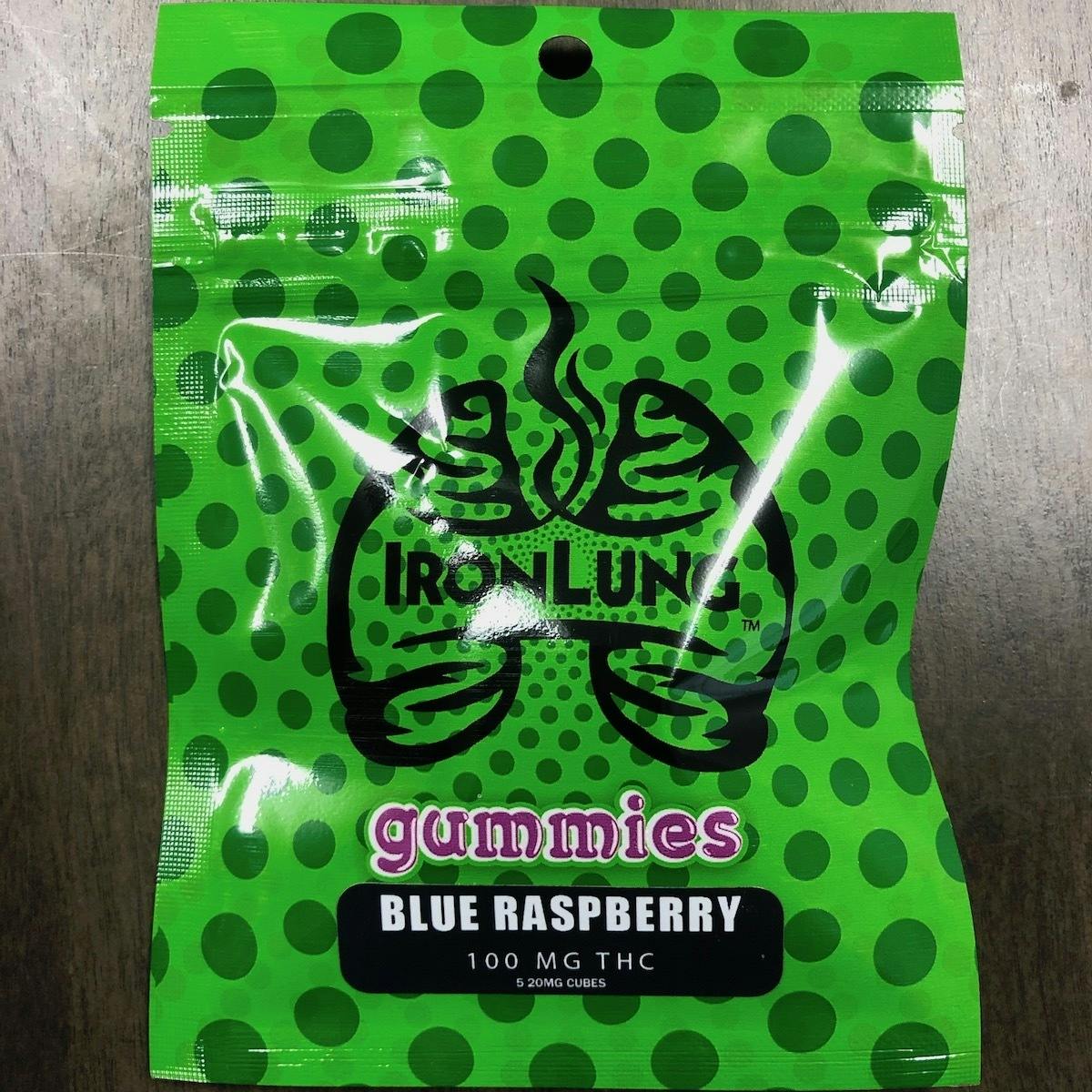 Blue Raspberry Gummies 100mg - Iron Lung (Medical)