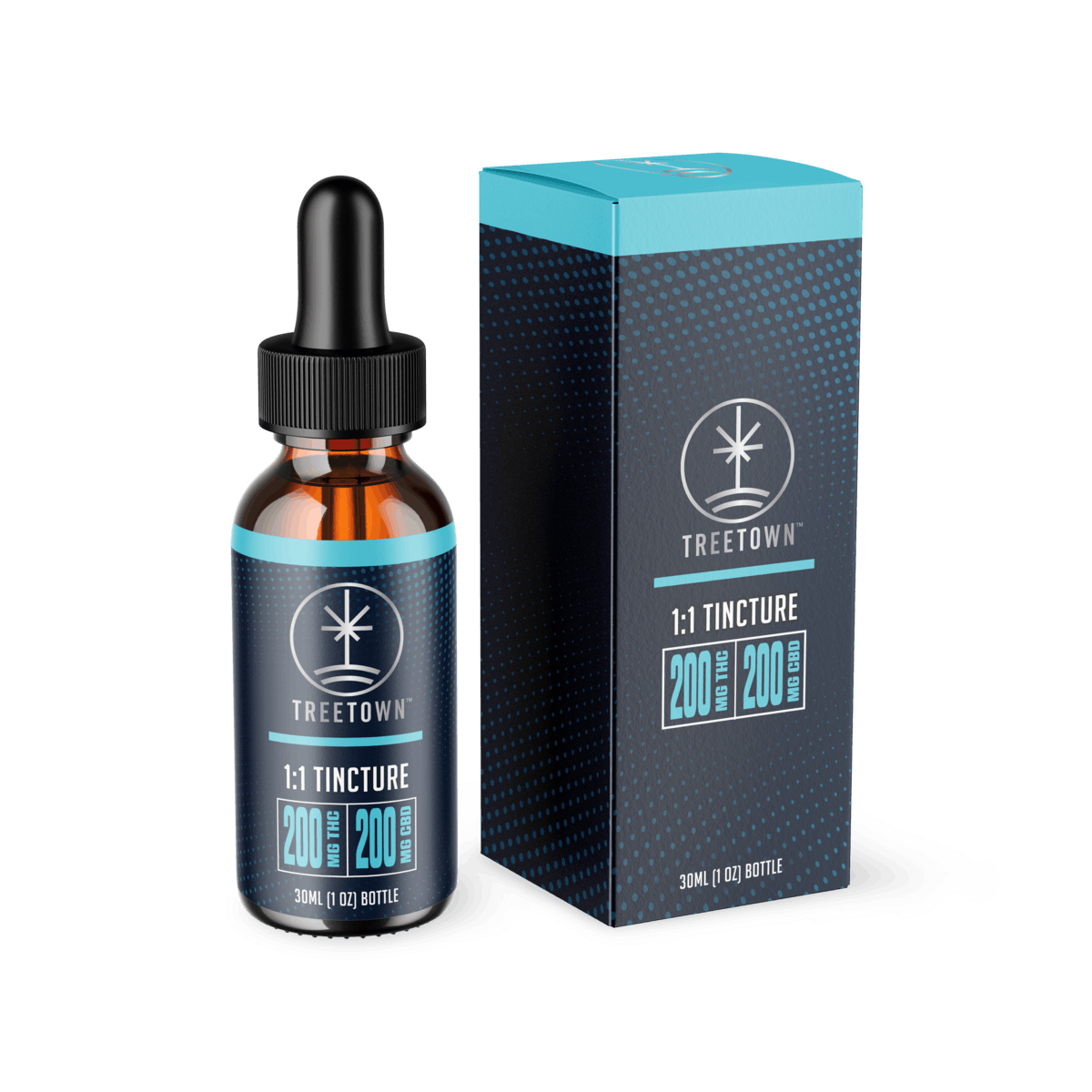 TreeTown 200mg THC : 200mg CBD Tincture - Treetown