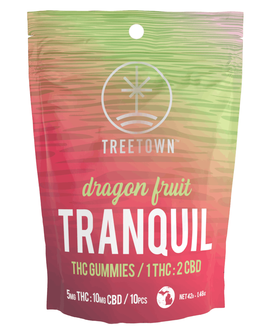 Tranquil Dragonfruit Gummies - 1 THC : 2 CBD - Treetown