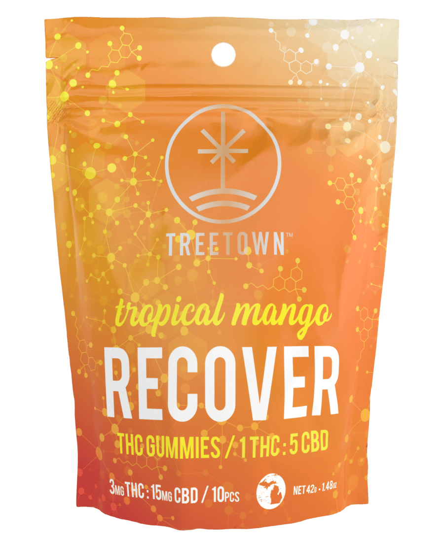 Recover Mango Gummies - 1 THC : 5 CBD - Treetown