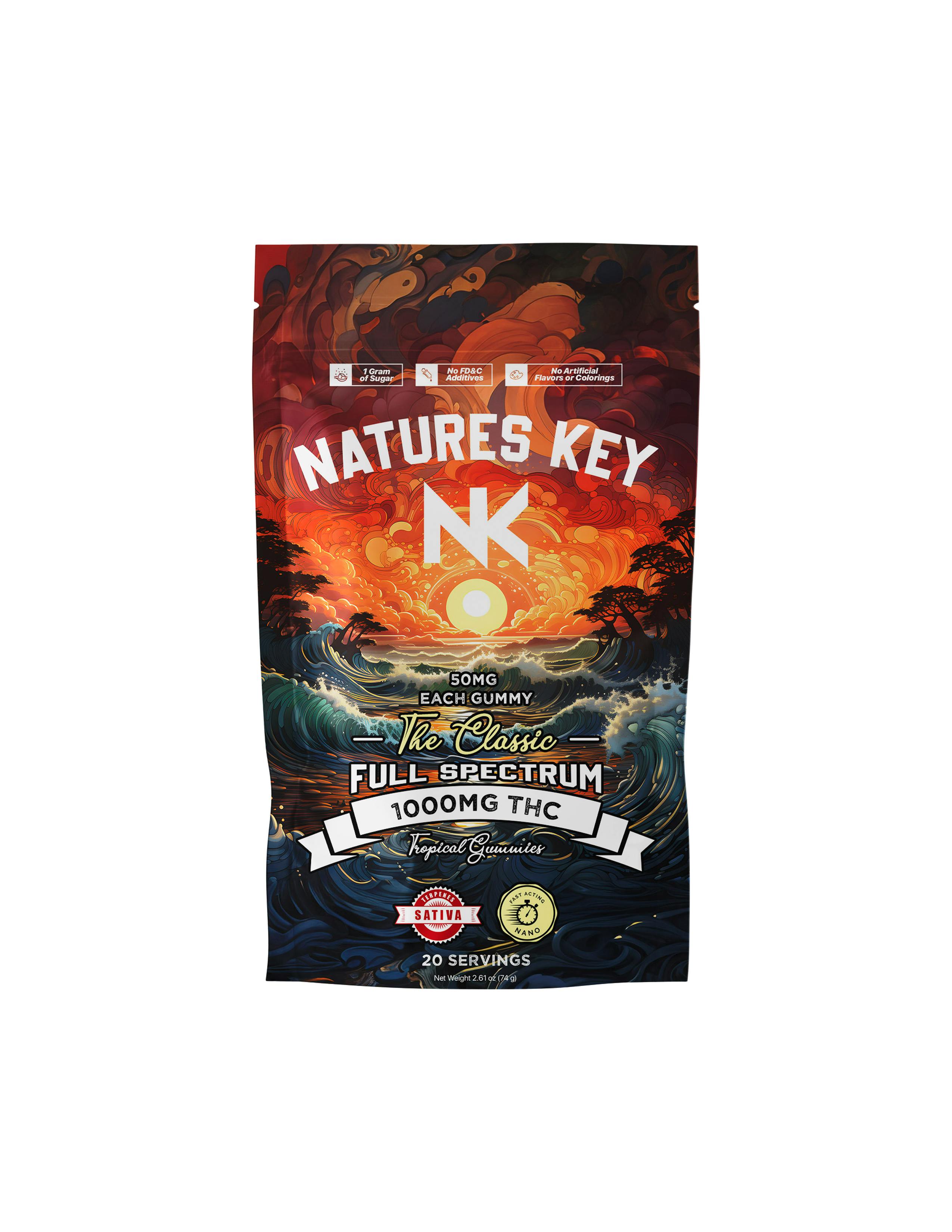 Tropical | Nano | 1000mg | Sativa Gummies - Natures Key