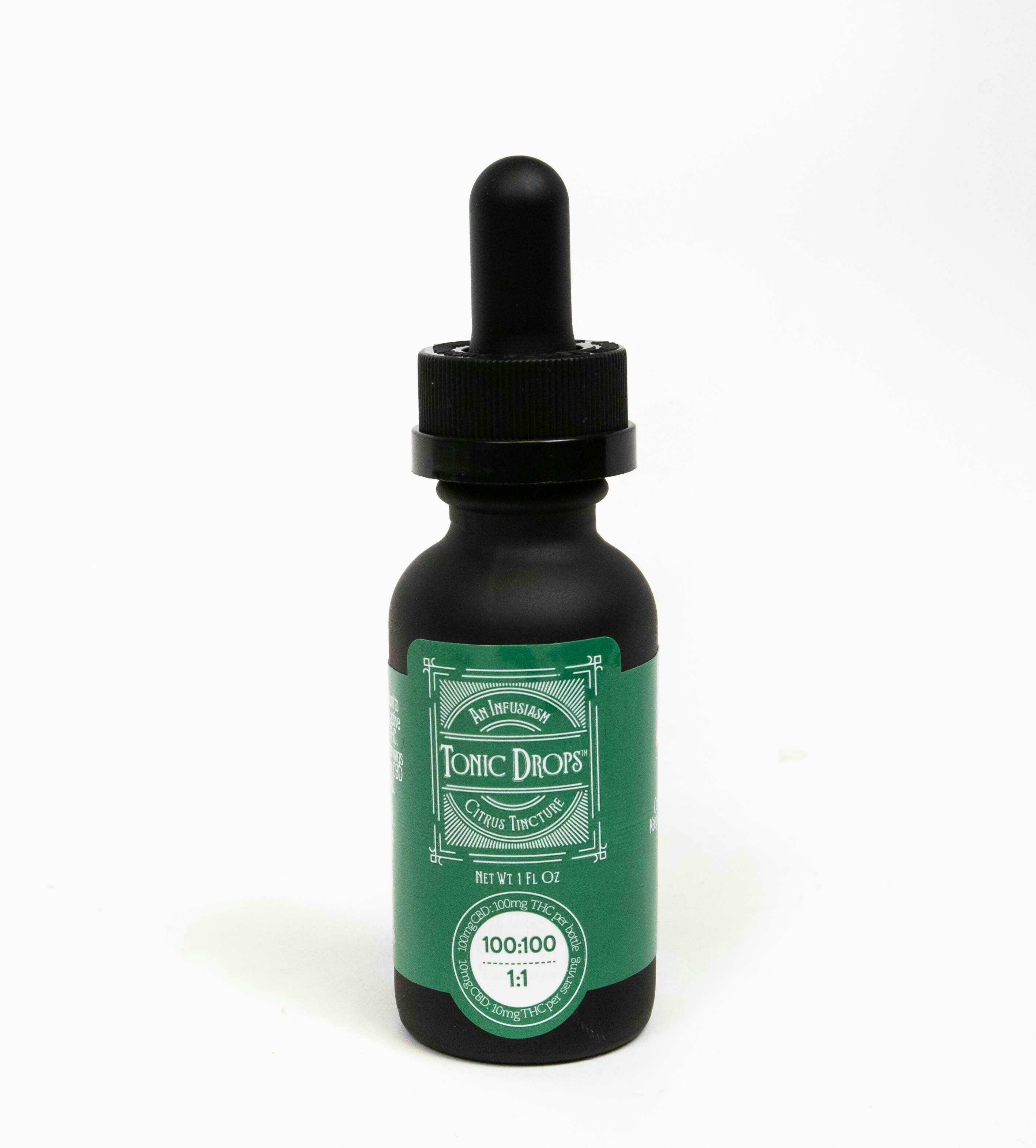 Tonic Drops 100mg CBD : 100mg THC - Tonic Drops
