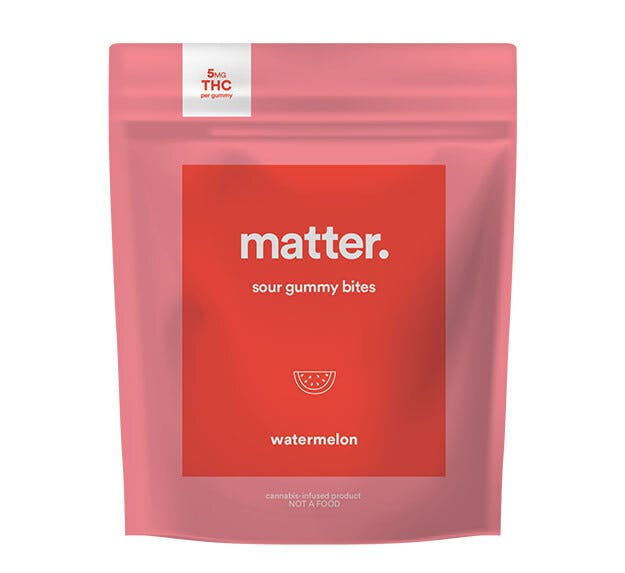 Watermelon Sour Gummy Bites 100mg [10pk] - matter.