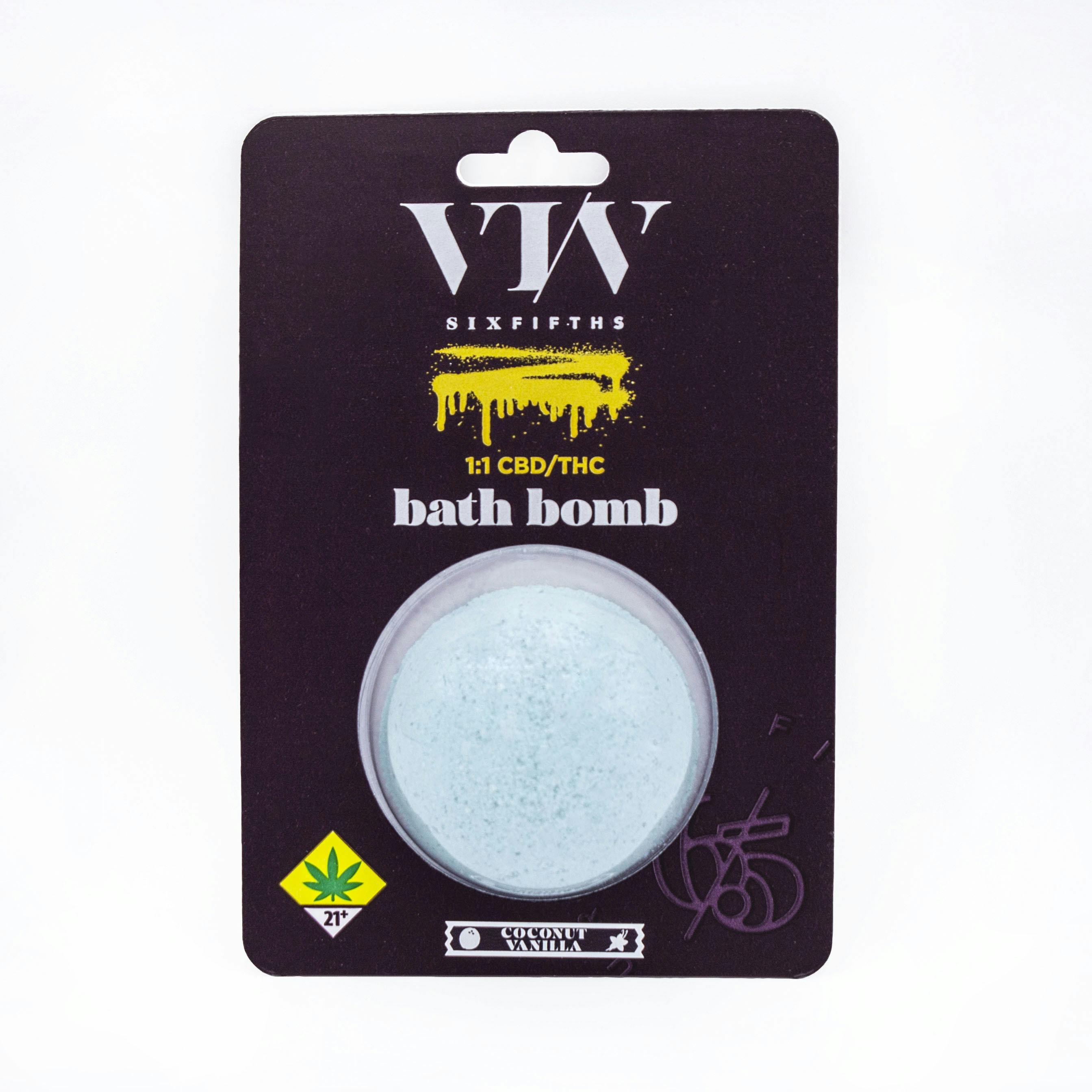 Six Fifths | Coconut Vanilla | Bath | 1:1 THC:CBD | 100mg - Six Fifths