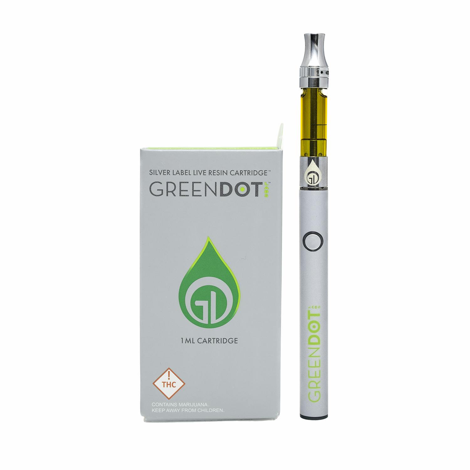 Green Dot Labs | Silver Label Live Resin Cartridge | (.5g) - Green Dot Labs Green Dot Labs | Silver Label Live Resin Cartridge | (.5g) - Green Dot Labs