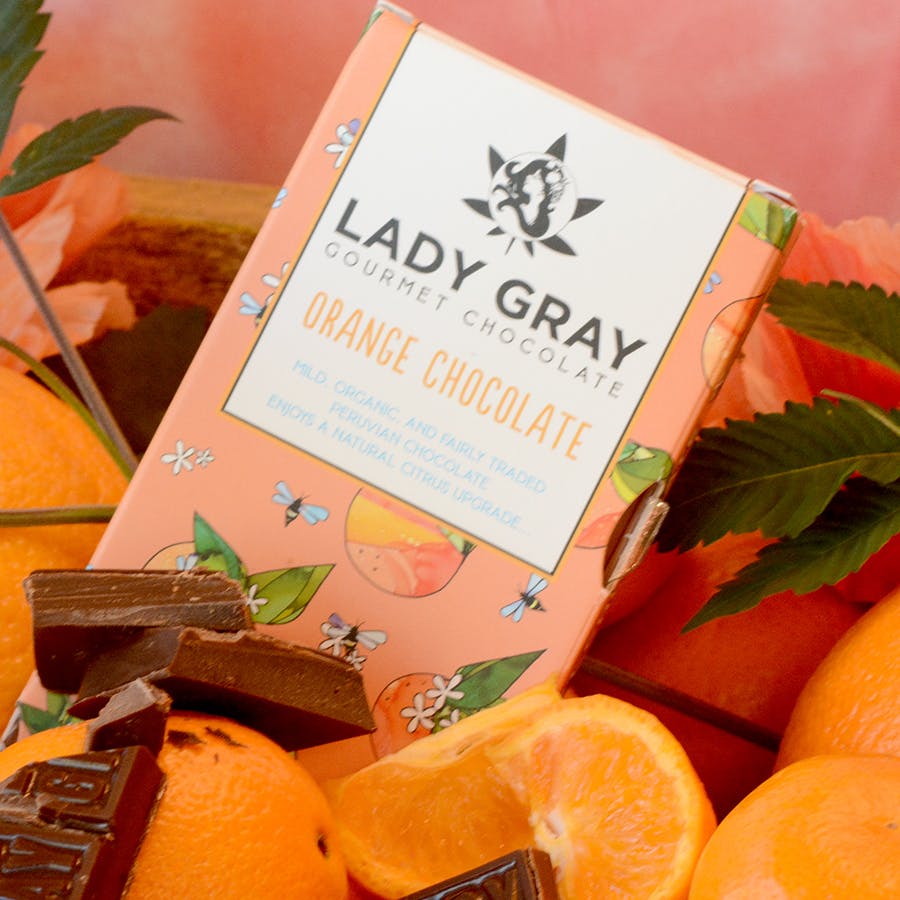 Lady Gray Gourmet Medibles Orange Chocolate Bar - 50mg | Weedmaps
