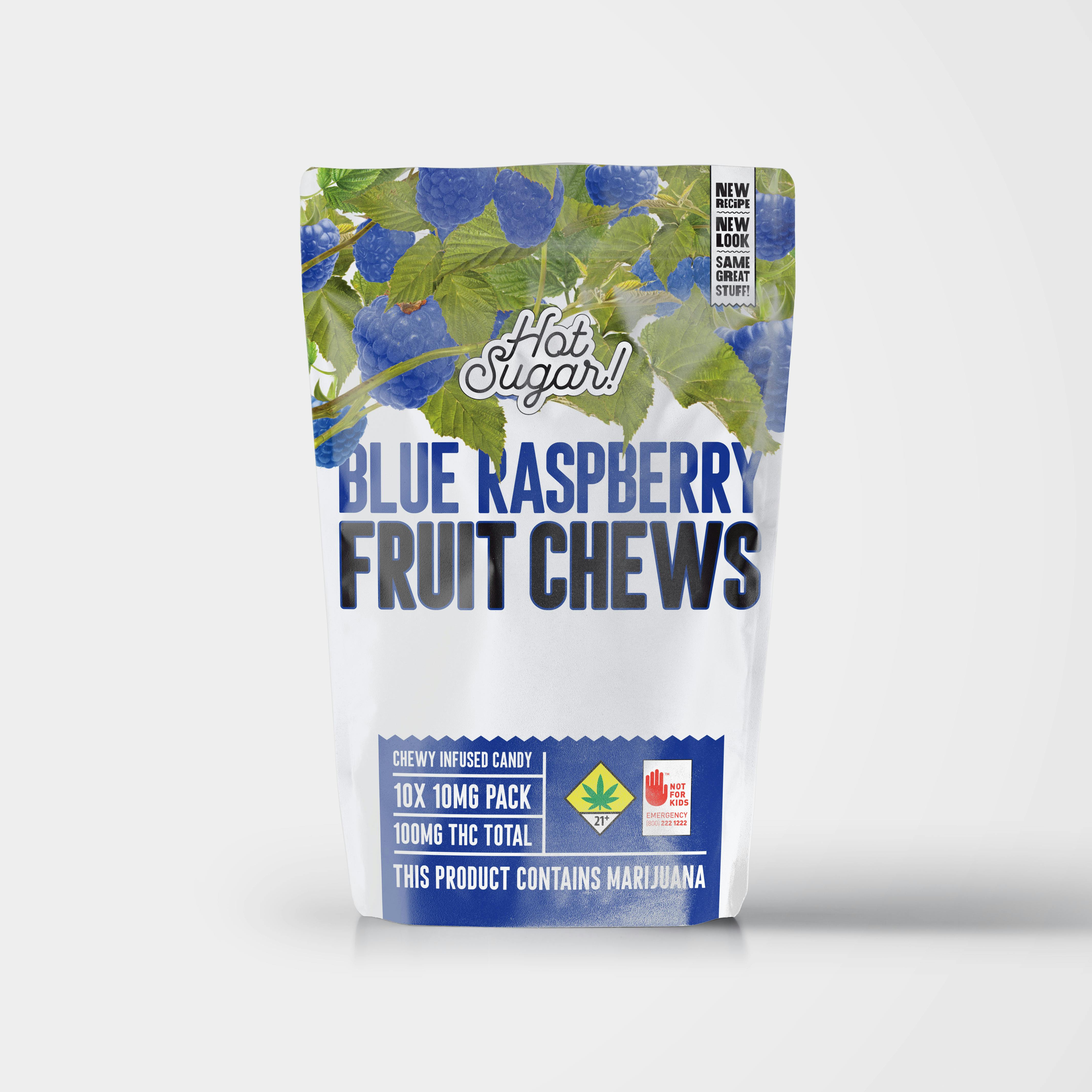 Blue Raspberry Fruit Chews (100mg) - Hot Sugar!