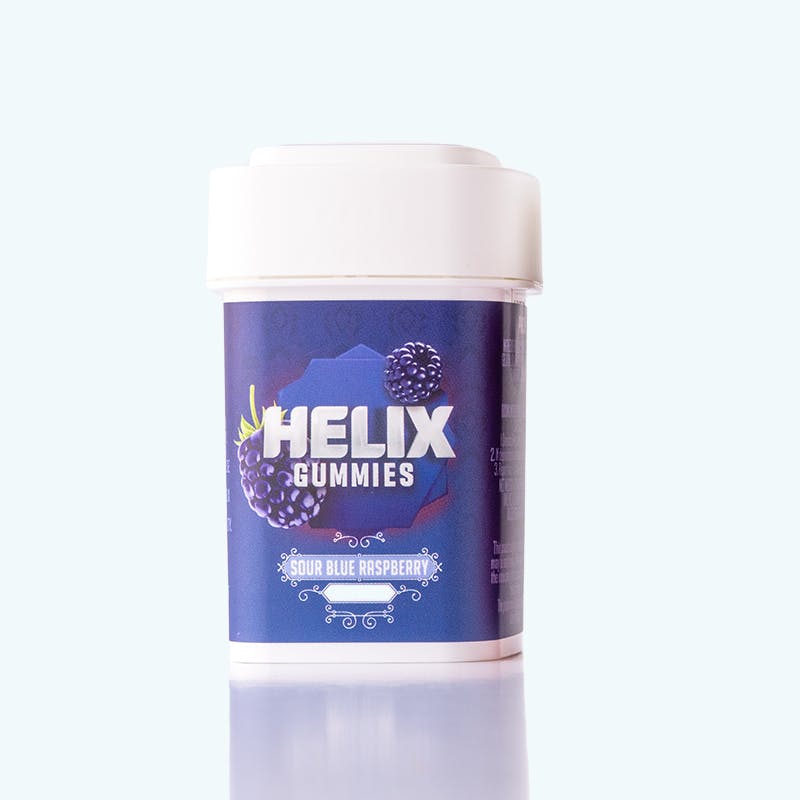 Sour Blue Raspberry Sativa Helix Gummies - Helix Twist