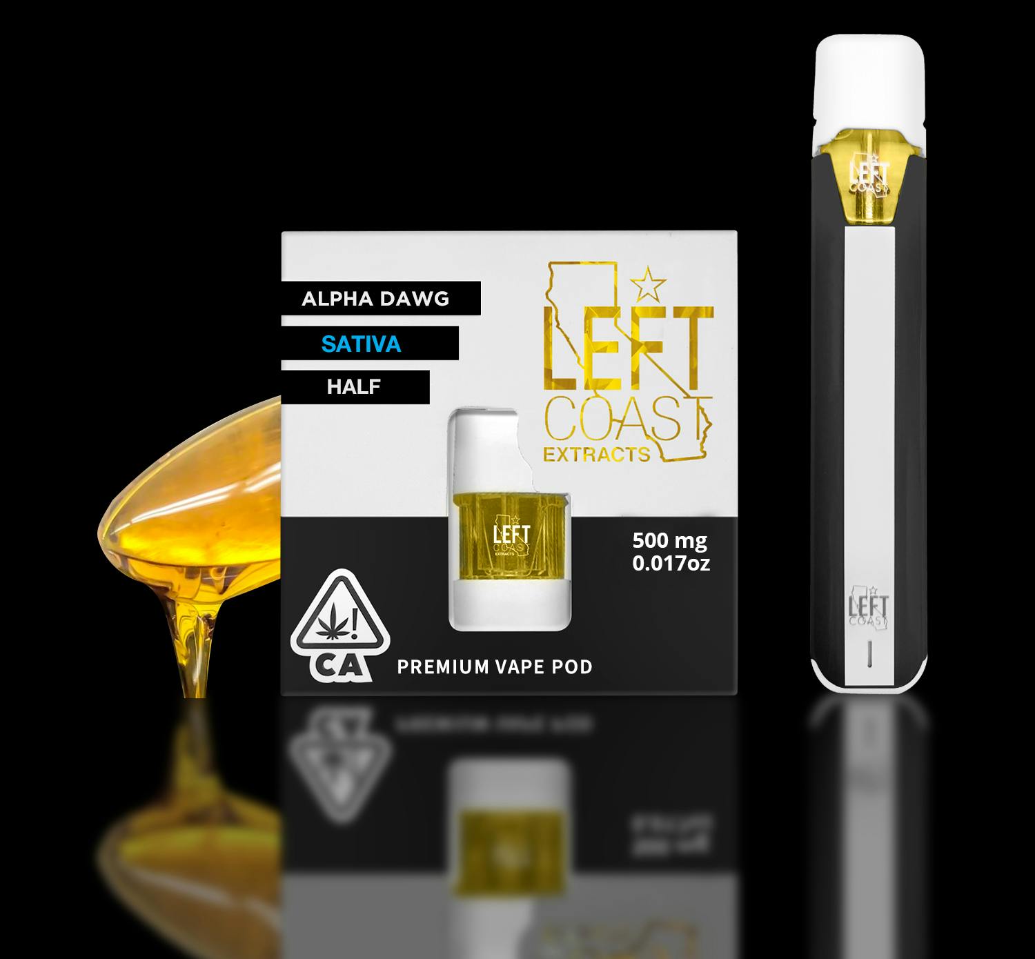 Alpha Dawg- Premium Live Resin Pod .5G - LEFT COAST