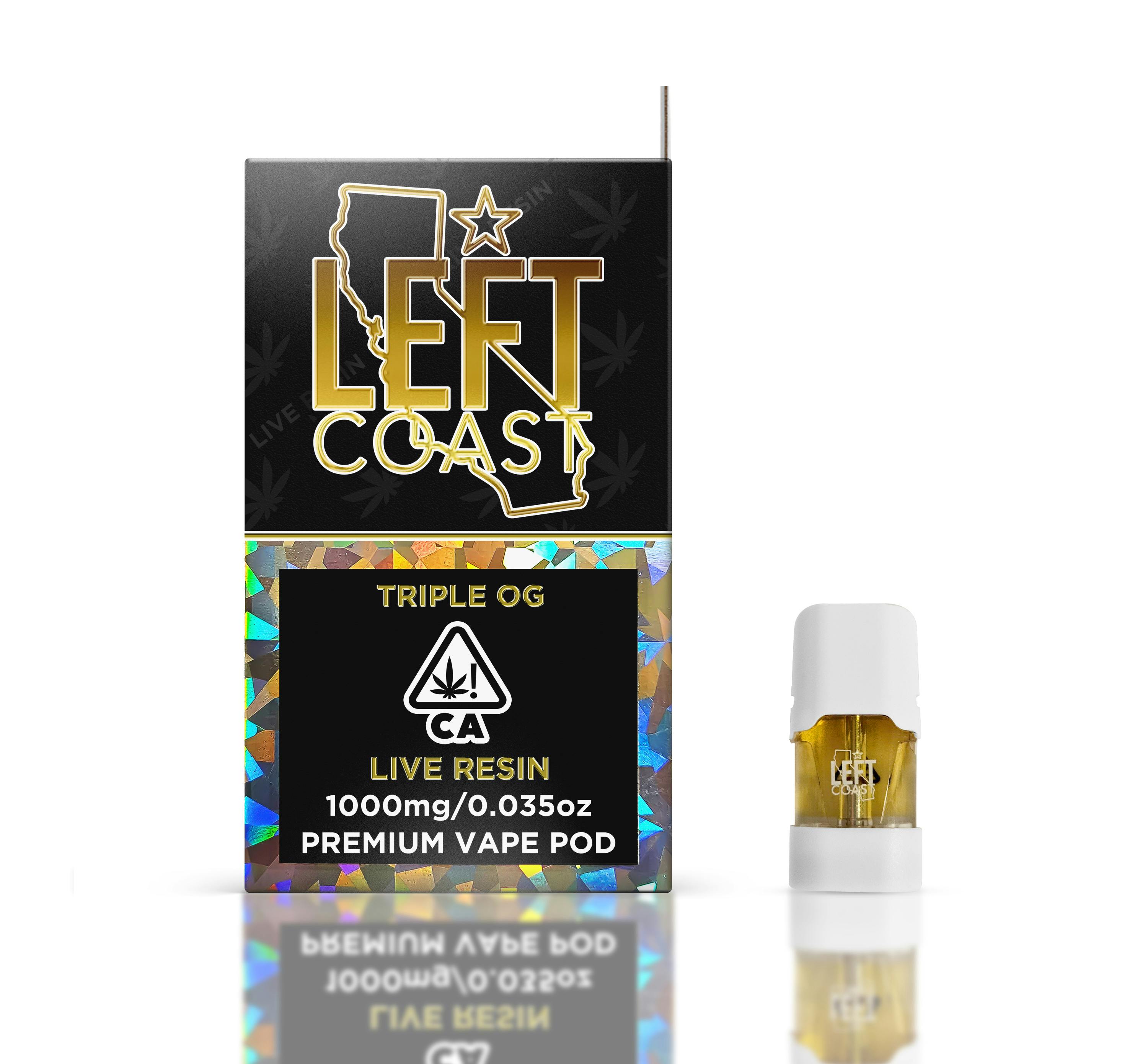 Triple OG- Premium Live Resin Pod 1G - LEFT COAST