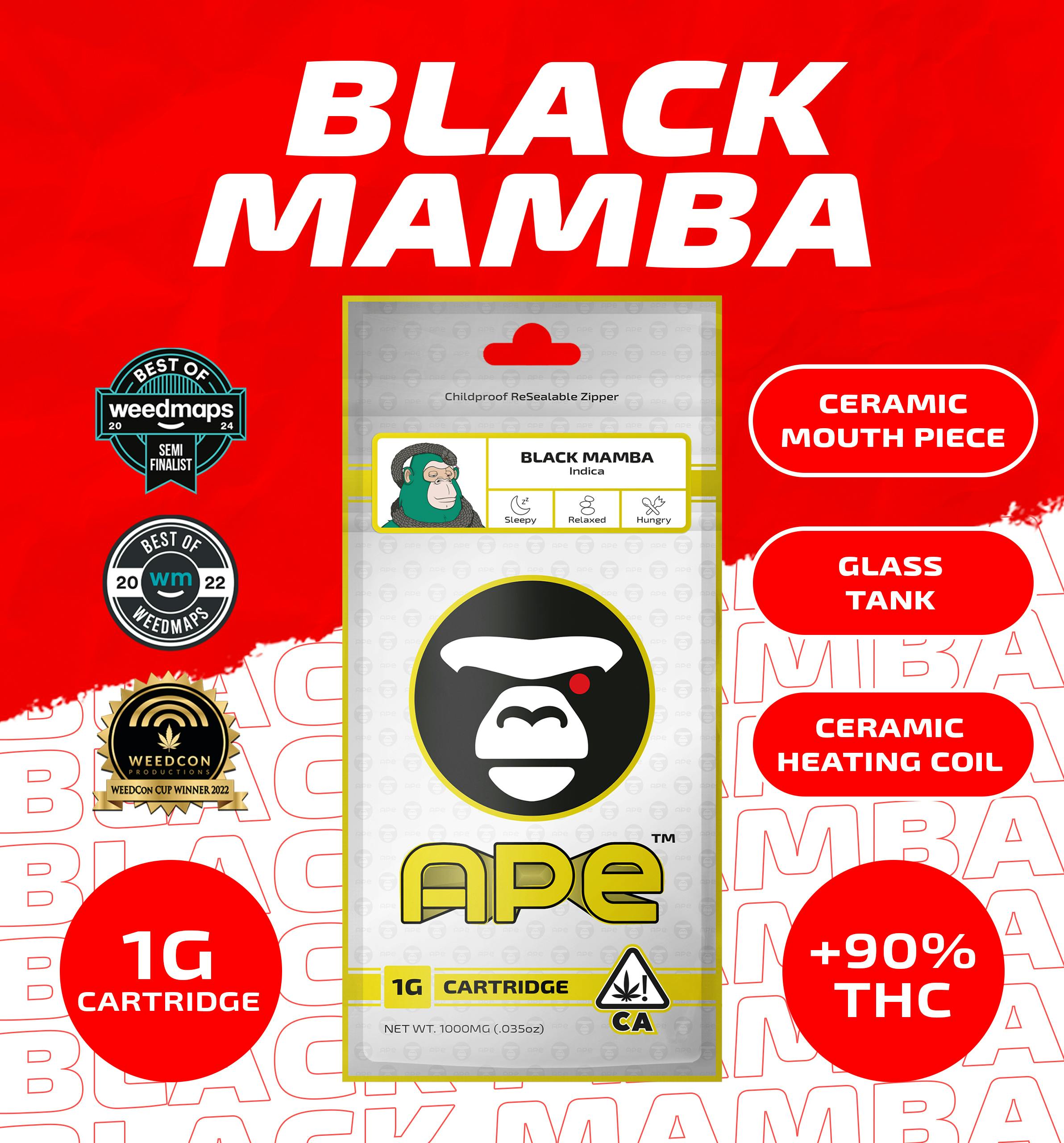 BLACK MAMBA — Sauce Cart 1000 mg. - APE Premium Cannabis Corp