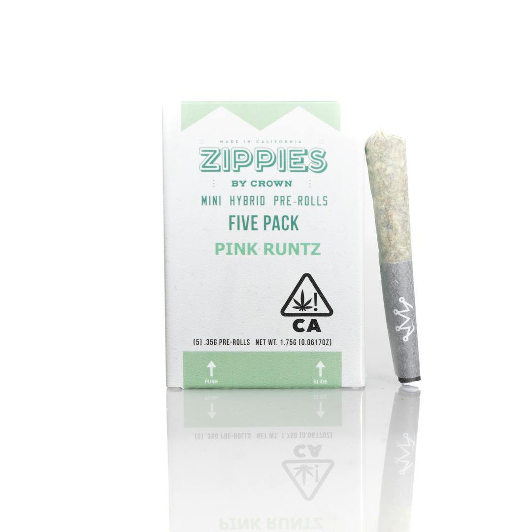 Zippies Pink Runtz 5 pack Prerolls - Crown Genetics