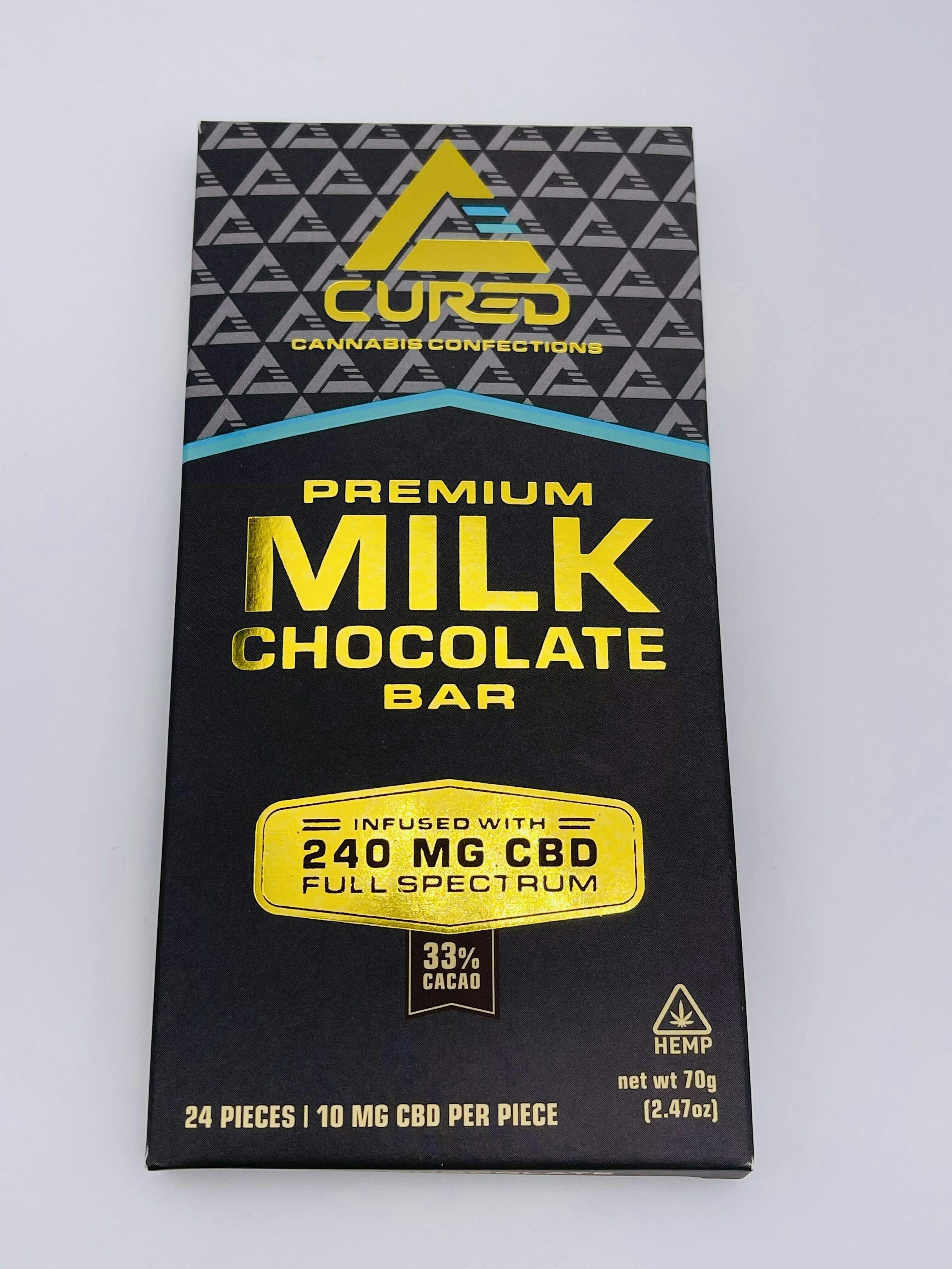 CBD Milk Chocolate Bar - Cured