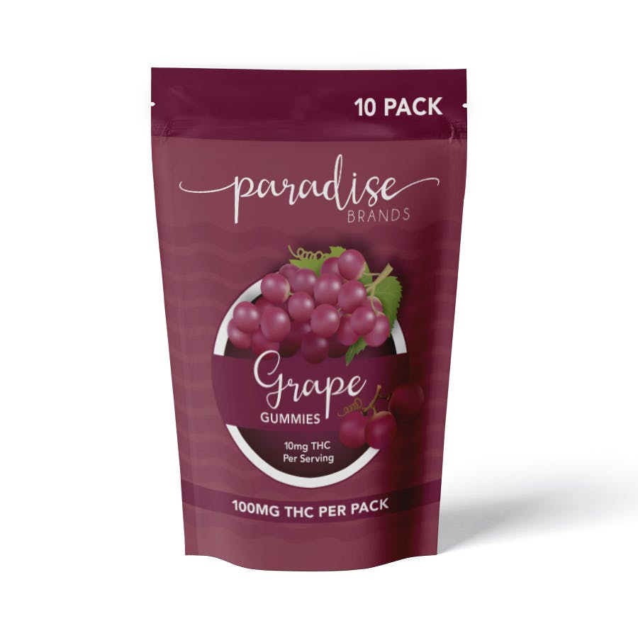 Paradise Brands Paradise Brands 10 Pack Gummies Grape 100mg | Weedmaps