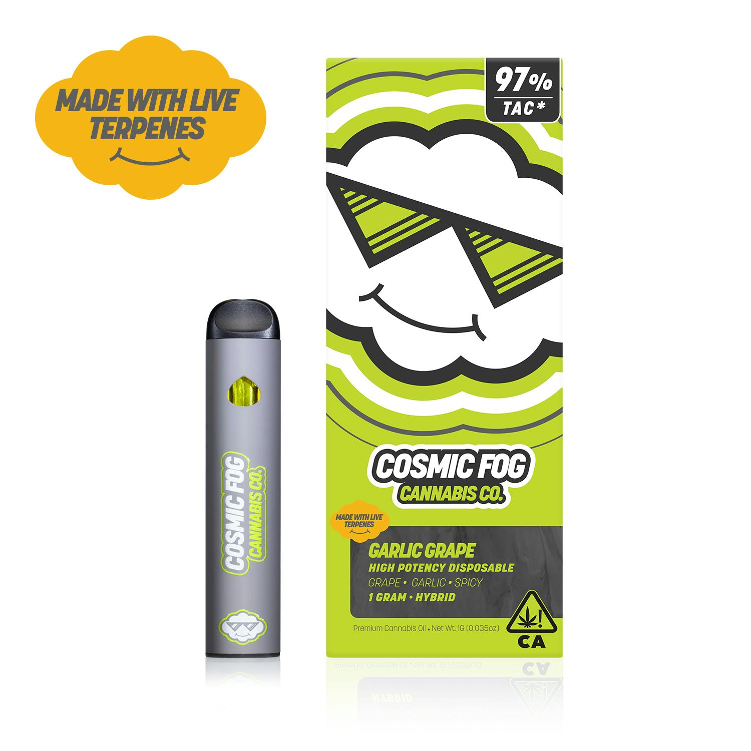 Cosmic Fog - Garlic Grape - 1G Live Resin Disposable Pen (Hybrid ...