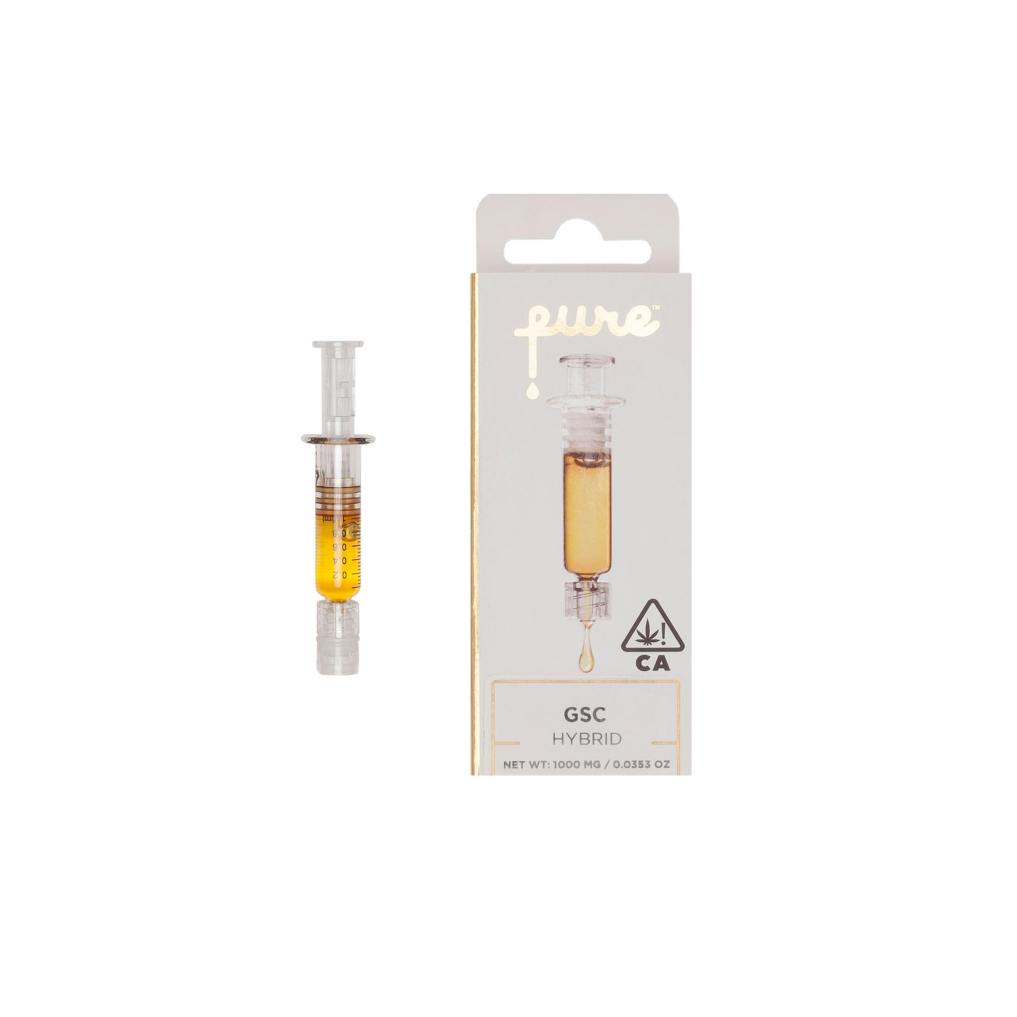 Pure Cannabis Extract Syringe 1g - GSC - Hybrid - Pure Vape