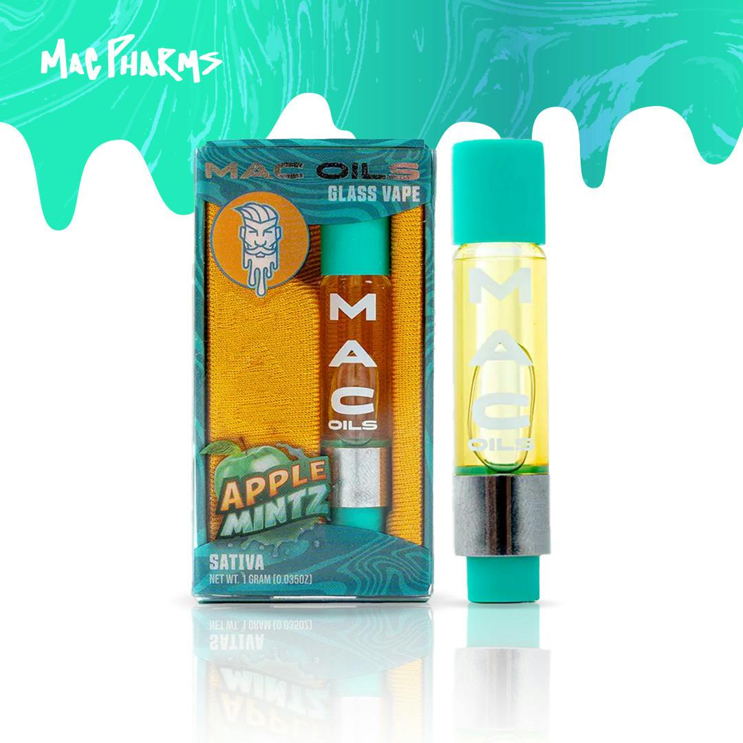 MacPharms I Mac Oils I Apple Mintz I Sativa I 1g 510 Cartridge - Mac Pharms
