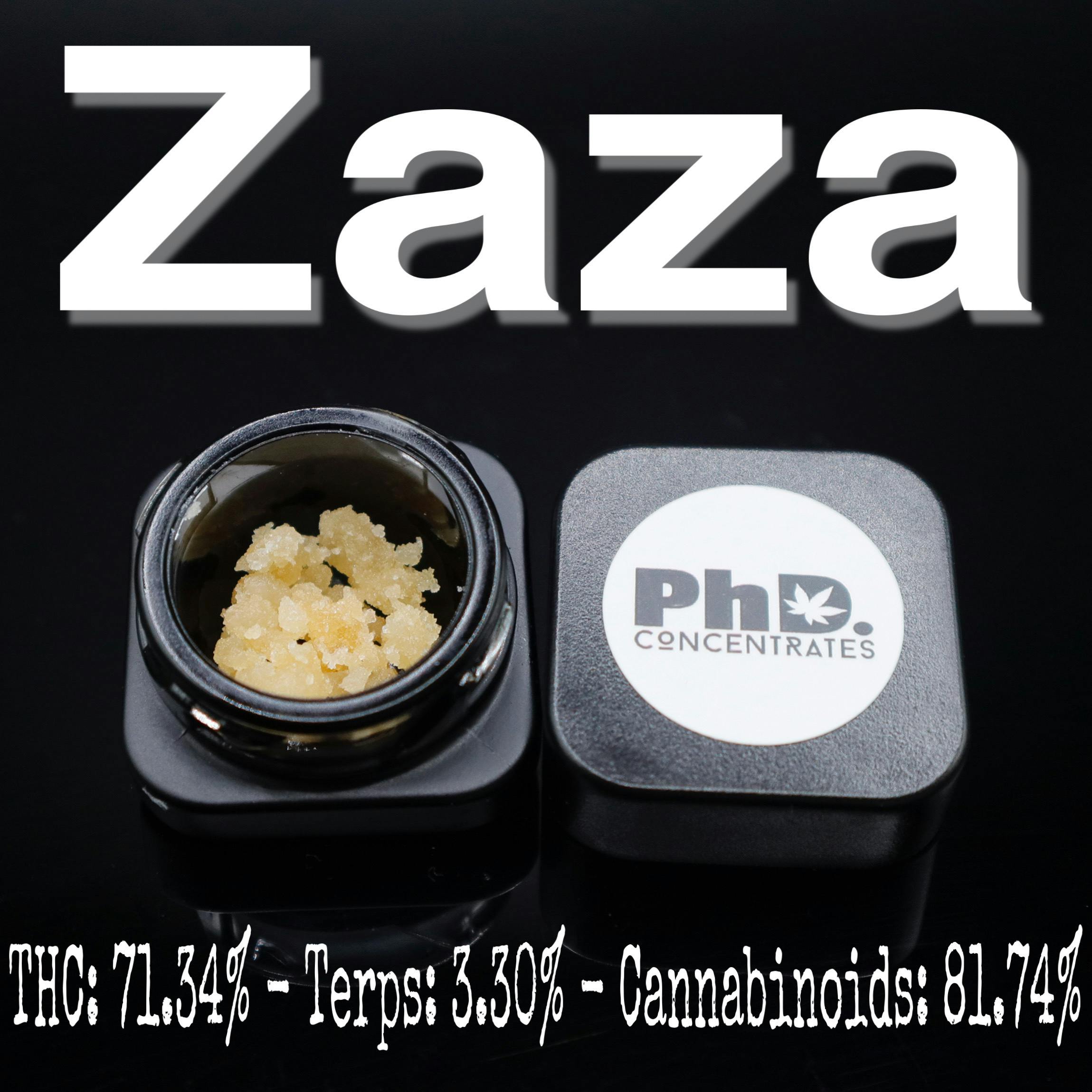 PhD Concentrate 1 gram - Zaza Sugar - 71.34% THC - Pharmicated