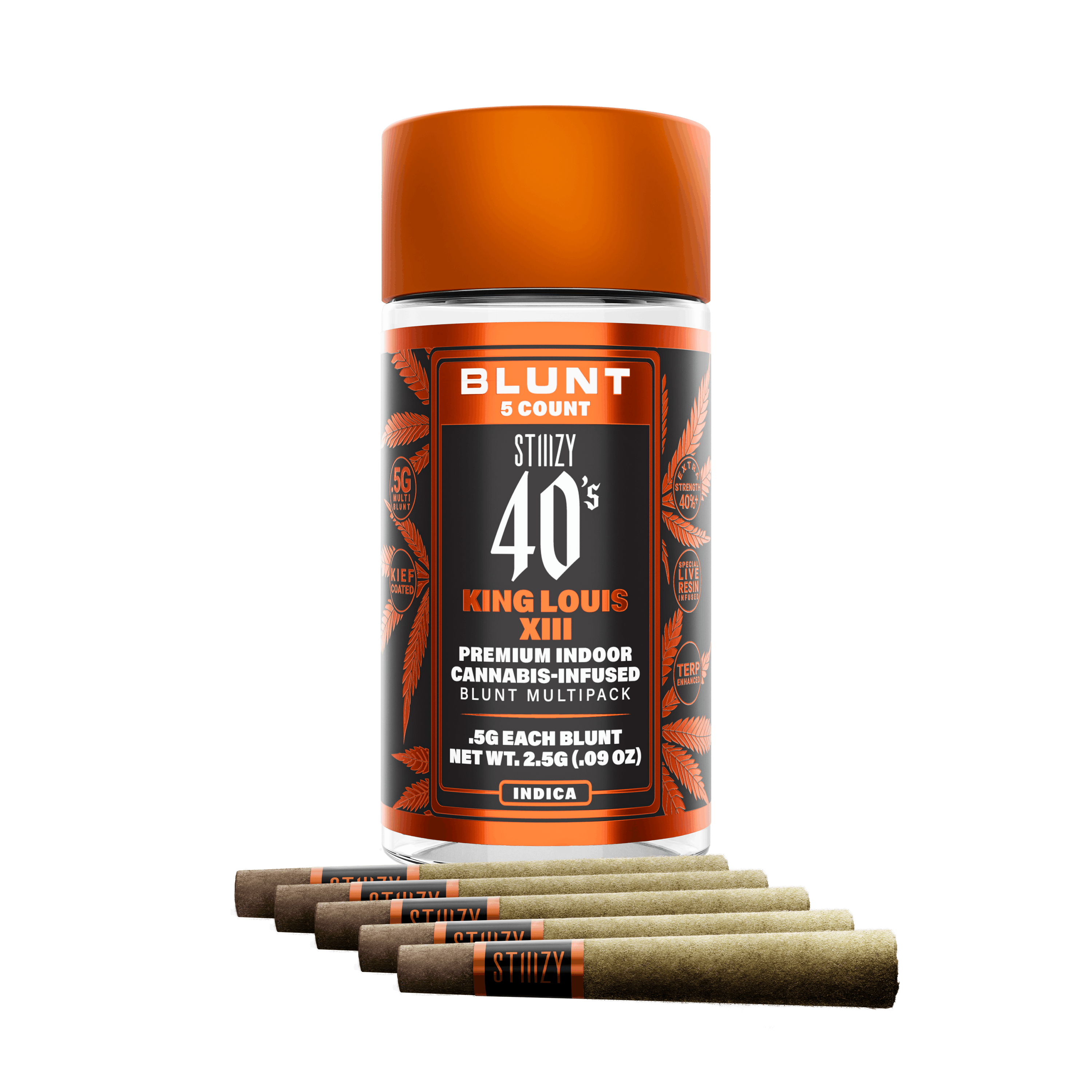 - KING LOUIS XIII - .5G 40's Infused Preroll 5 Pack - STIIIZY - KING LOUIS XIII - .5G 40's Infused Preroll 5 Pack - STIIIZY