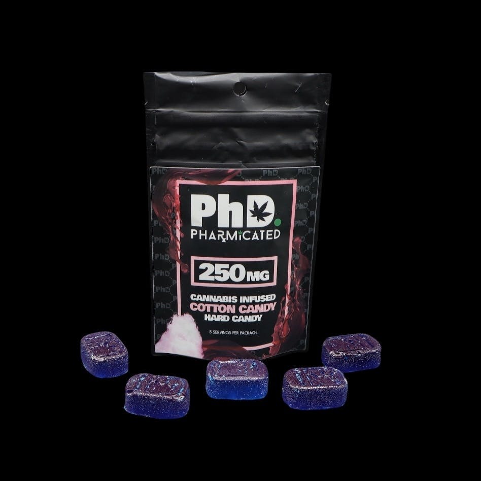 PhD Hard Candy - Cotton Candy - (250MG) - Pharmicated