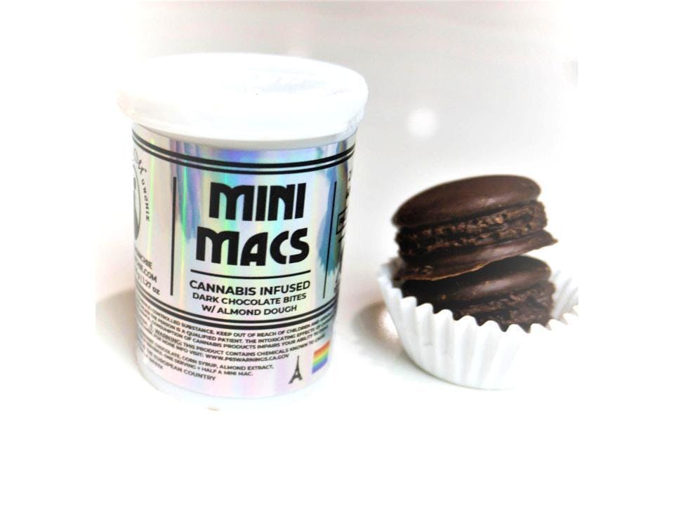 Dark Chocolate Macaron Cookie Bite MINI MACS Cookies 40mg 2 Pack ...