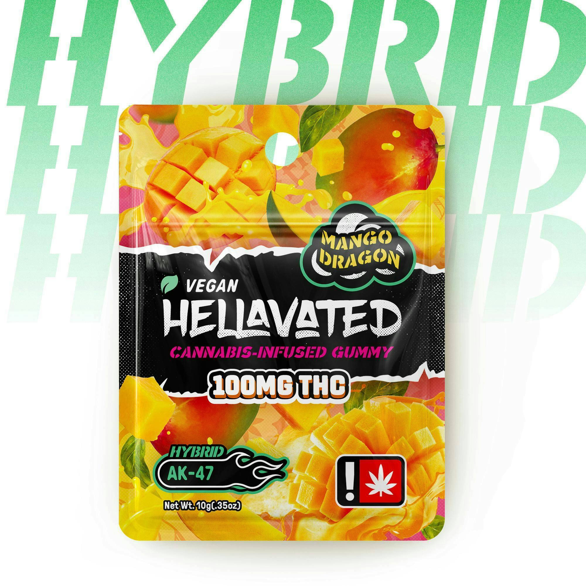 Mango Dragon (1pc) Gummiez 100mg - Hellavated