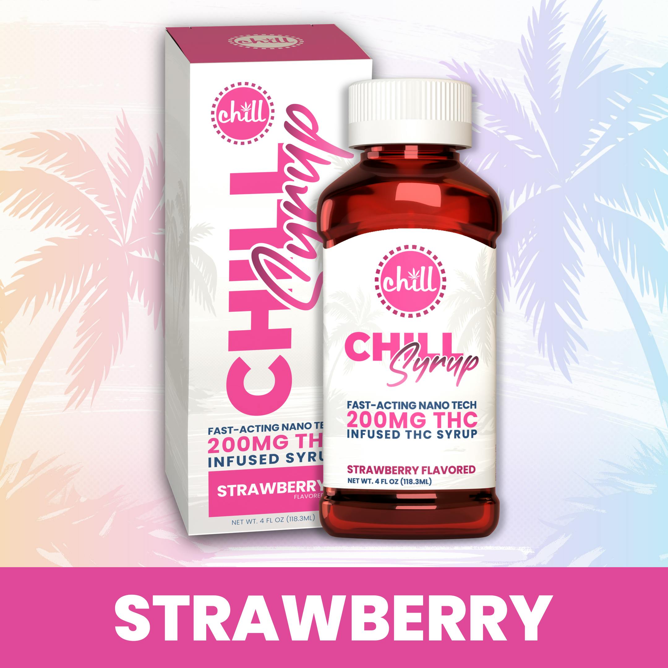 Strawberry | 200MG THC Syrup | Chill Medicated | REC - Chill Medicated