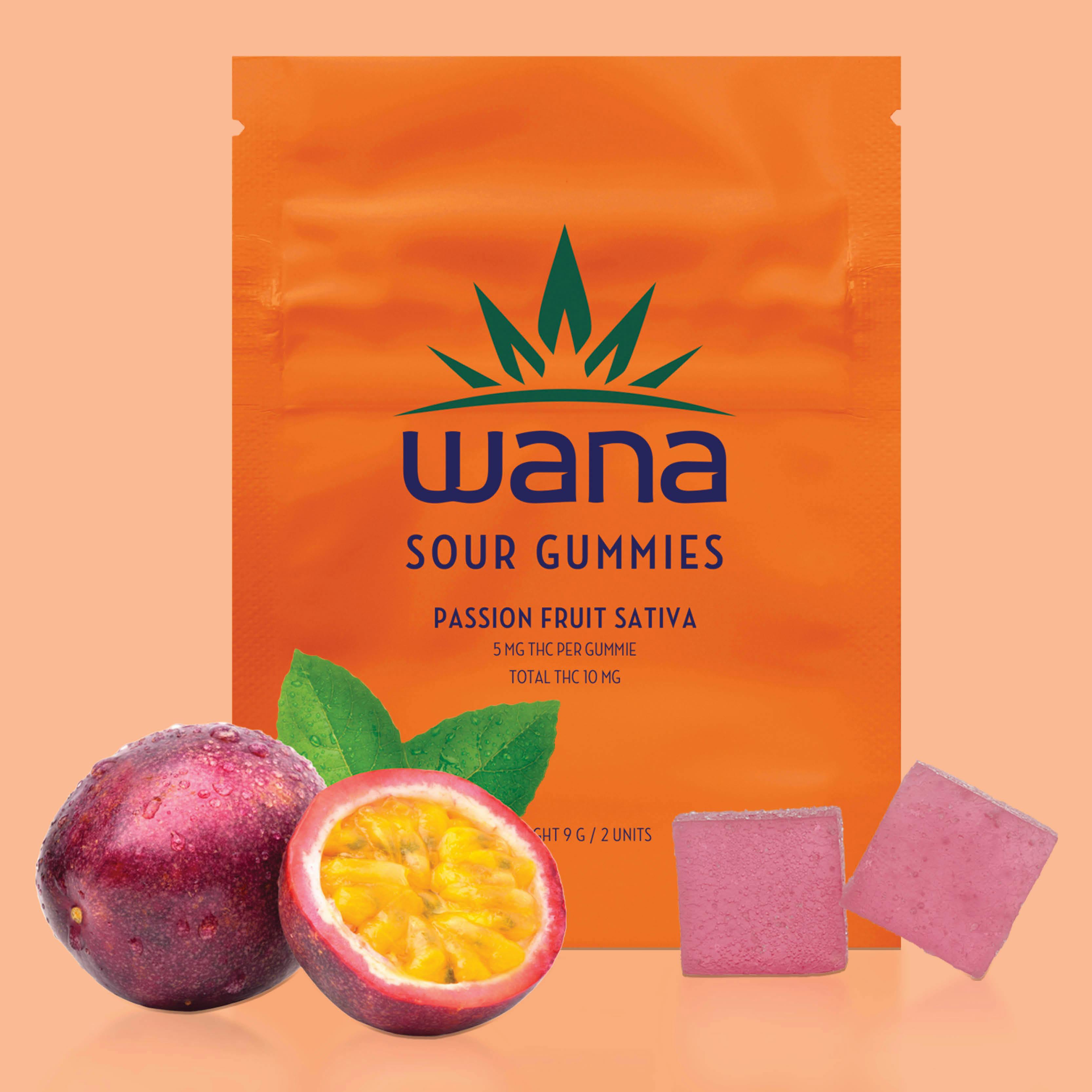 Wana Sour Gummies Passion Fruit Sativa - Wana Canada