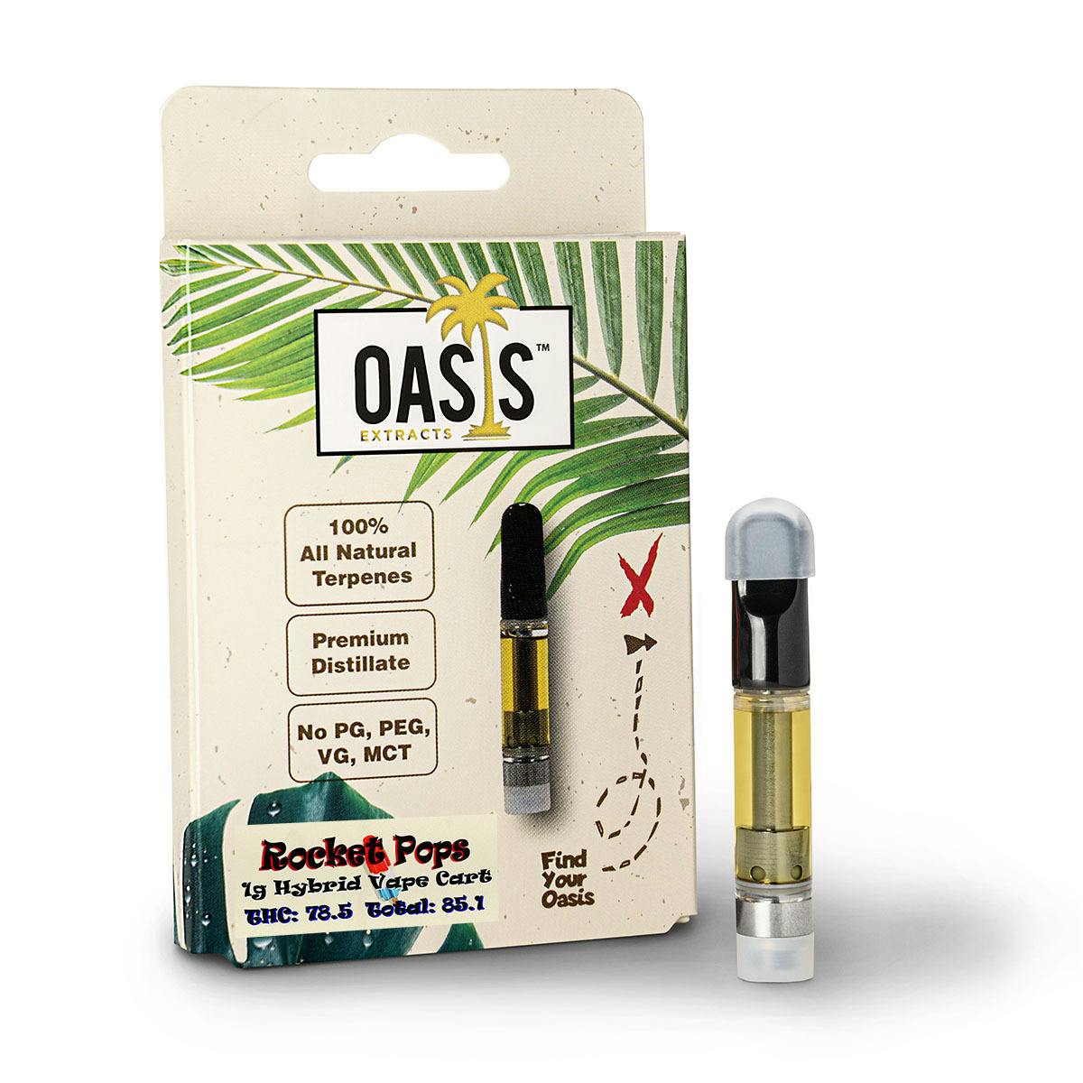 Oasis | Rocket Pops 1g 510 Cart - Monster Xtracts