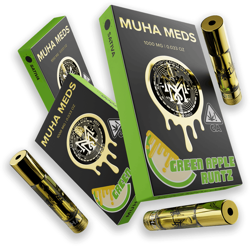Green Apple Runtz Cartridge 1,000mg - Muha Meds Green Apple Runtz Cartridge 1,000mg - Muha Meds