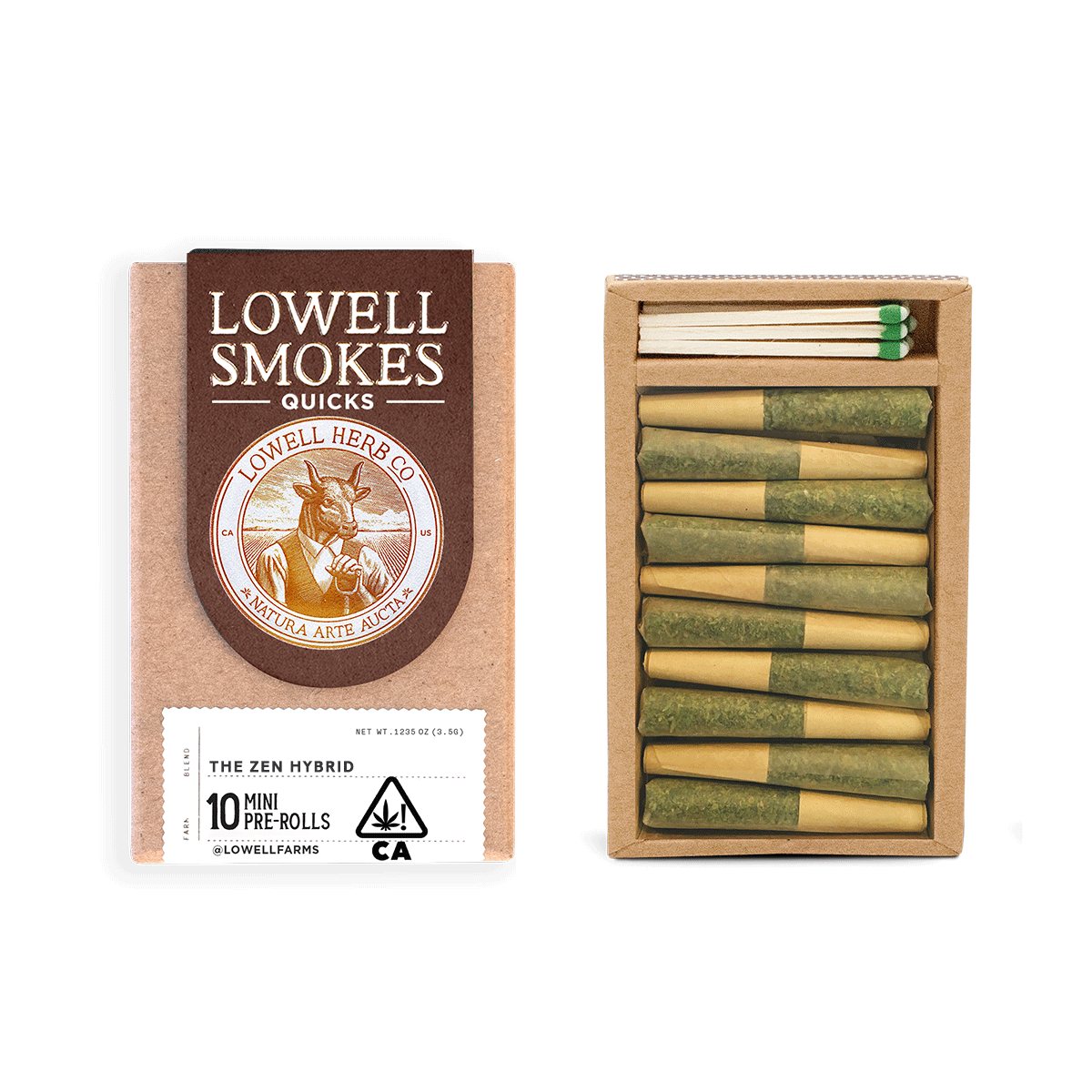 Lowell Smokes | 3.5g Pre-Roll Pack | The Zen Hybrid Quicks - Lowell ...