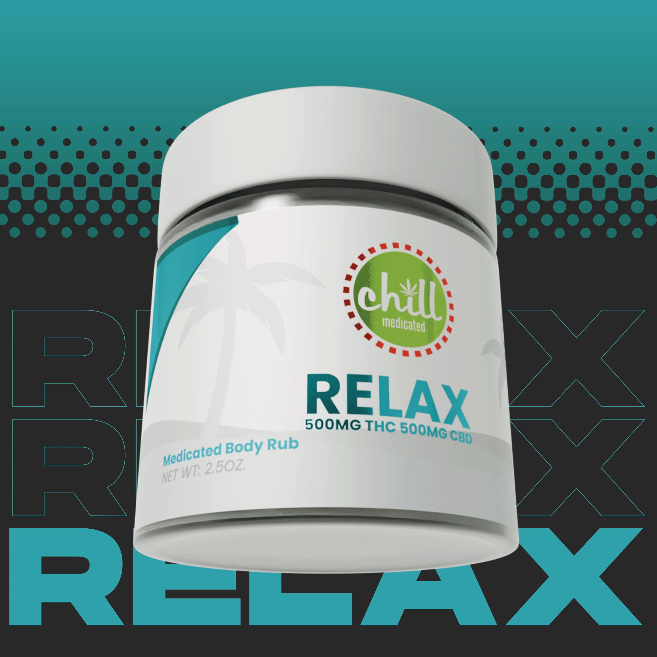 500mg THC : 500mg CBD | RELAX Body Rub | Chill Medicated | MED - Chill ...