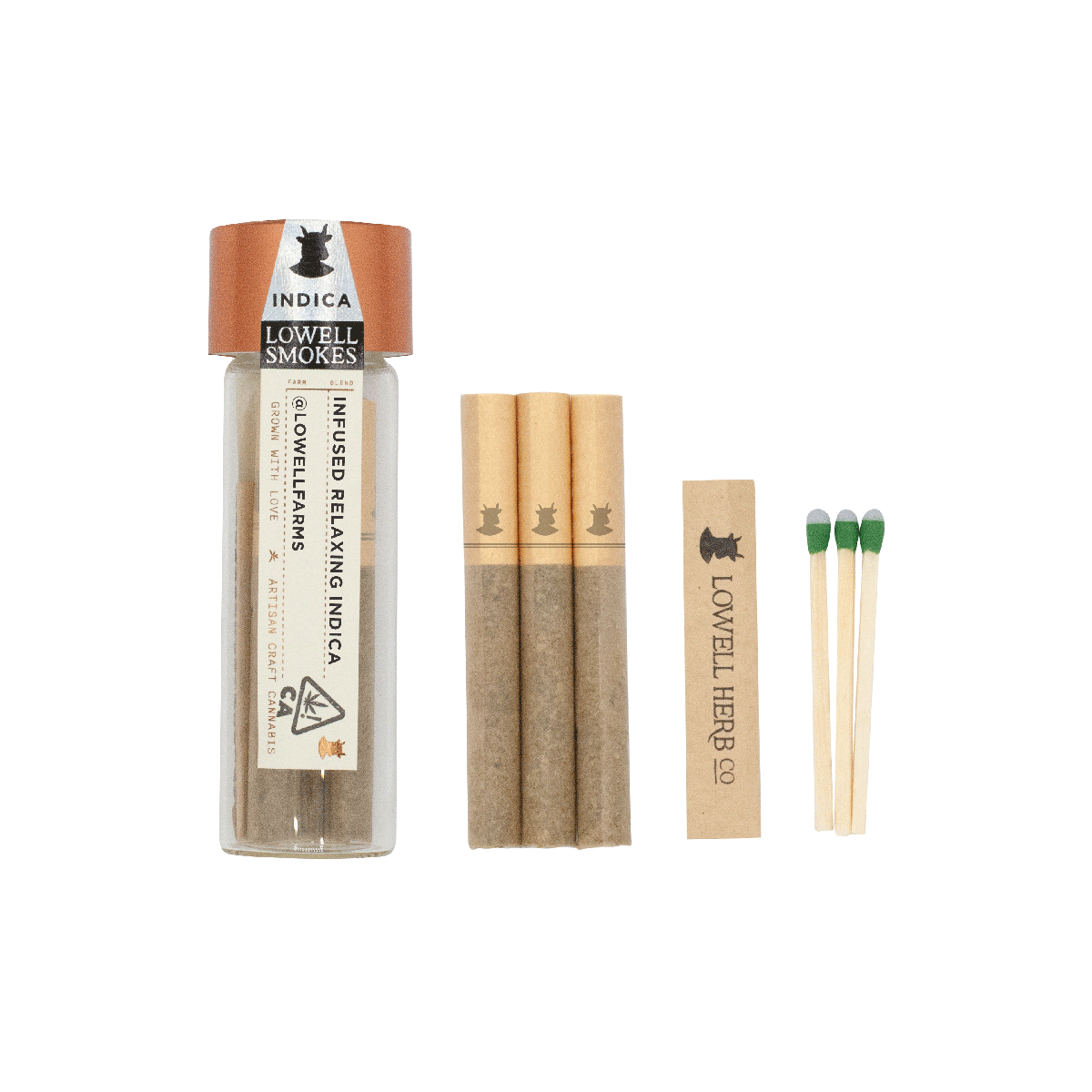 Lowell Smokes | 2.1G 3pk Infused | The Relaxing Indica - Lowell Herb Co.