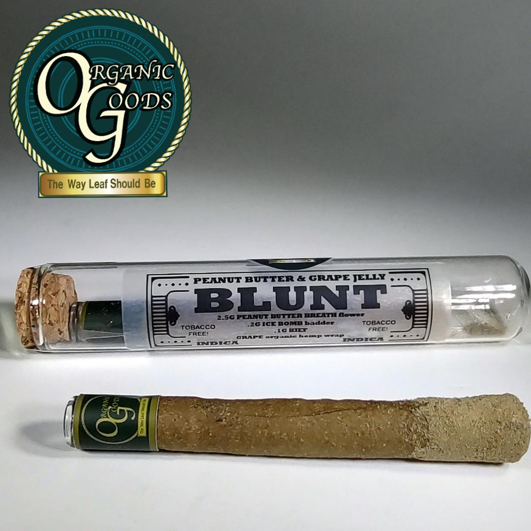 Organic Goods TF Blunt Dipped in Badder & Kief Peanut Butter & Jelly 2. ...