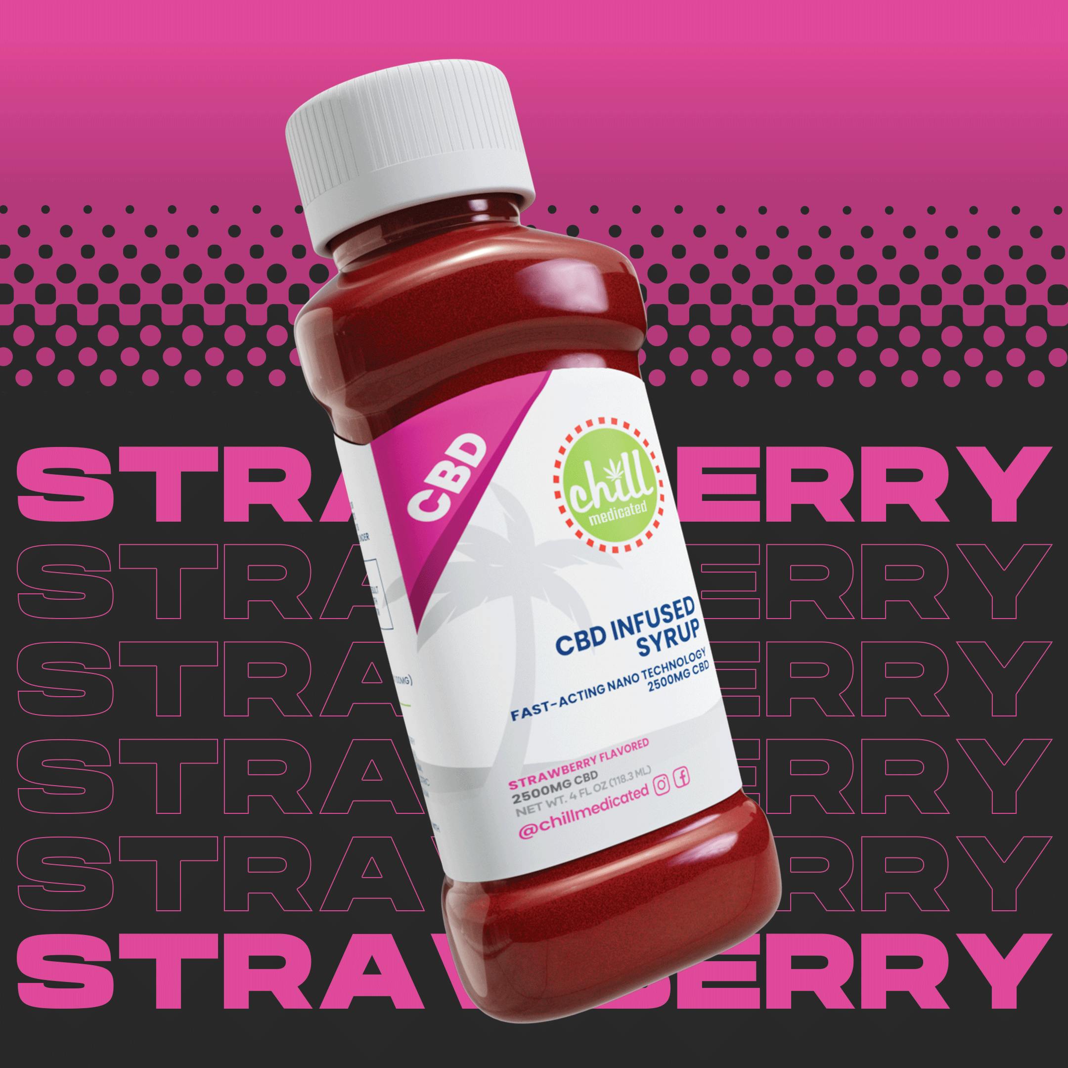 Strawberry | 2500MG CBD Syrup | Chill Medicated | MED - Chill Medicated