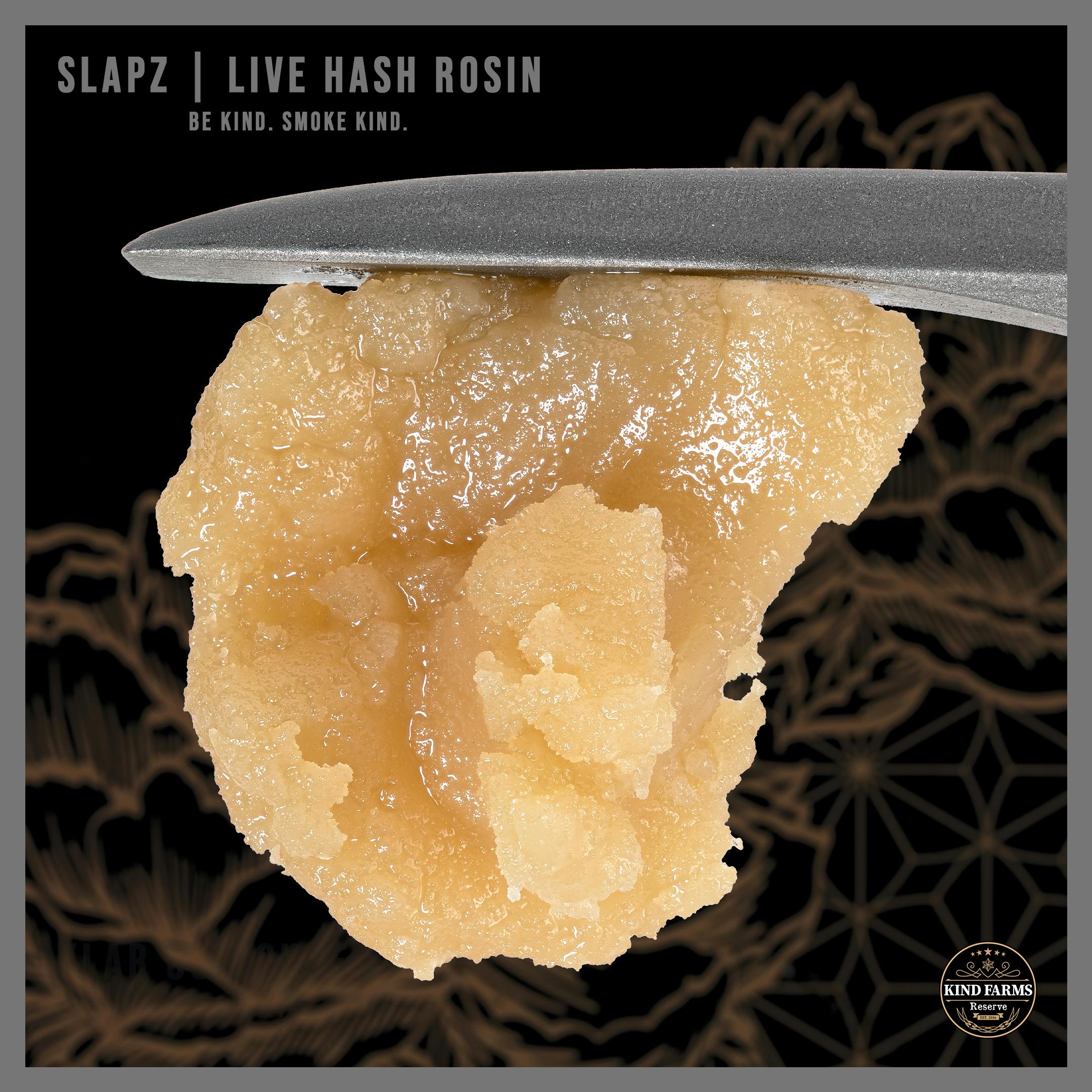 Slapz Live Hash Rosin - Kind Farms Reserve - Kind Farms Reserve