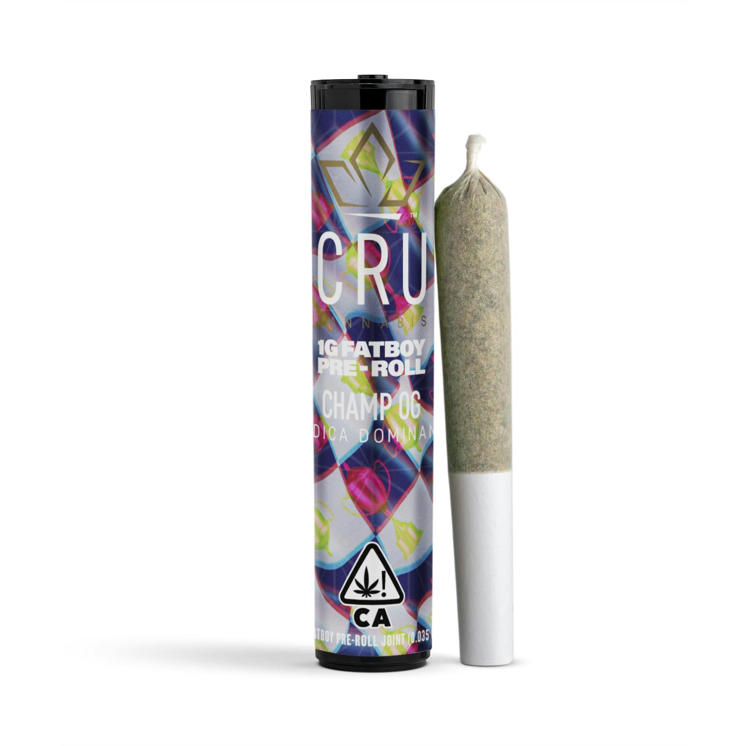 Champ OG (1G Fatboy Pre-Roll) - CRU Cannabis Champ OG (1G Fatboy Pre-Roll) - CRU Cannabis