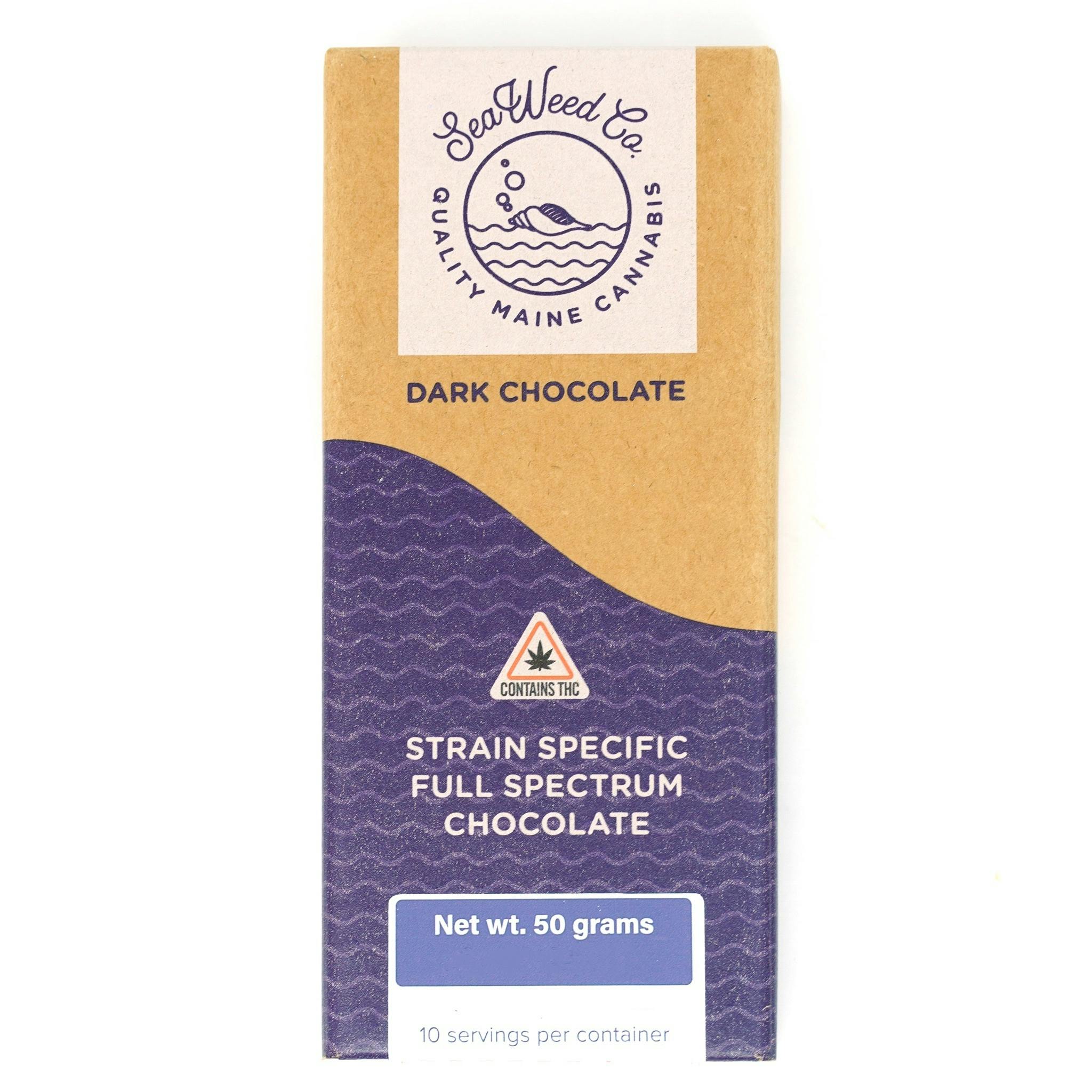 SWC - Star Pebbles strain - Dark Chocolate Bar 90mg - SeaWeed Co.
