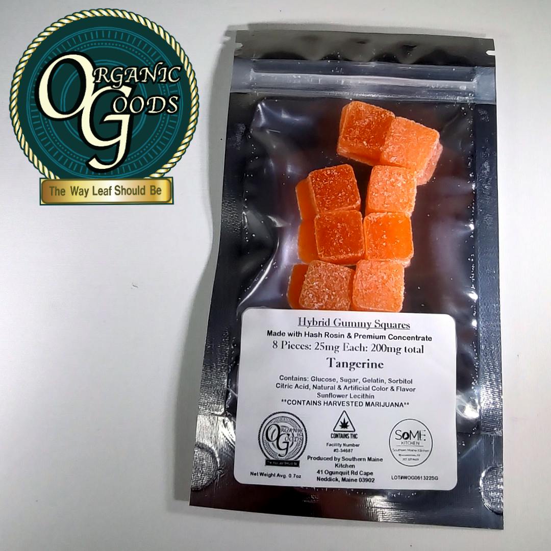 Organic Goods 200mg Hybrid Tangerine Gummies w/ Hash Rosin + Premium ...