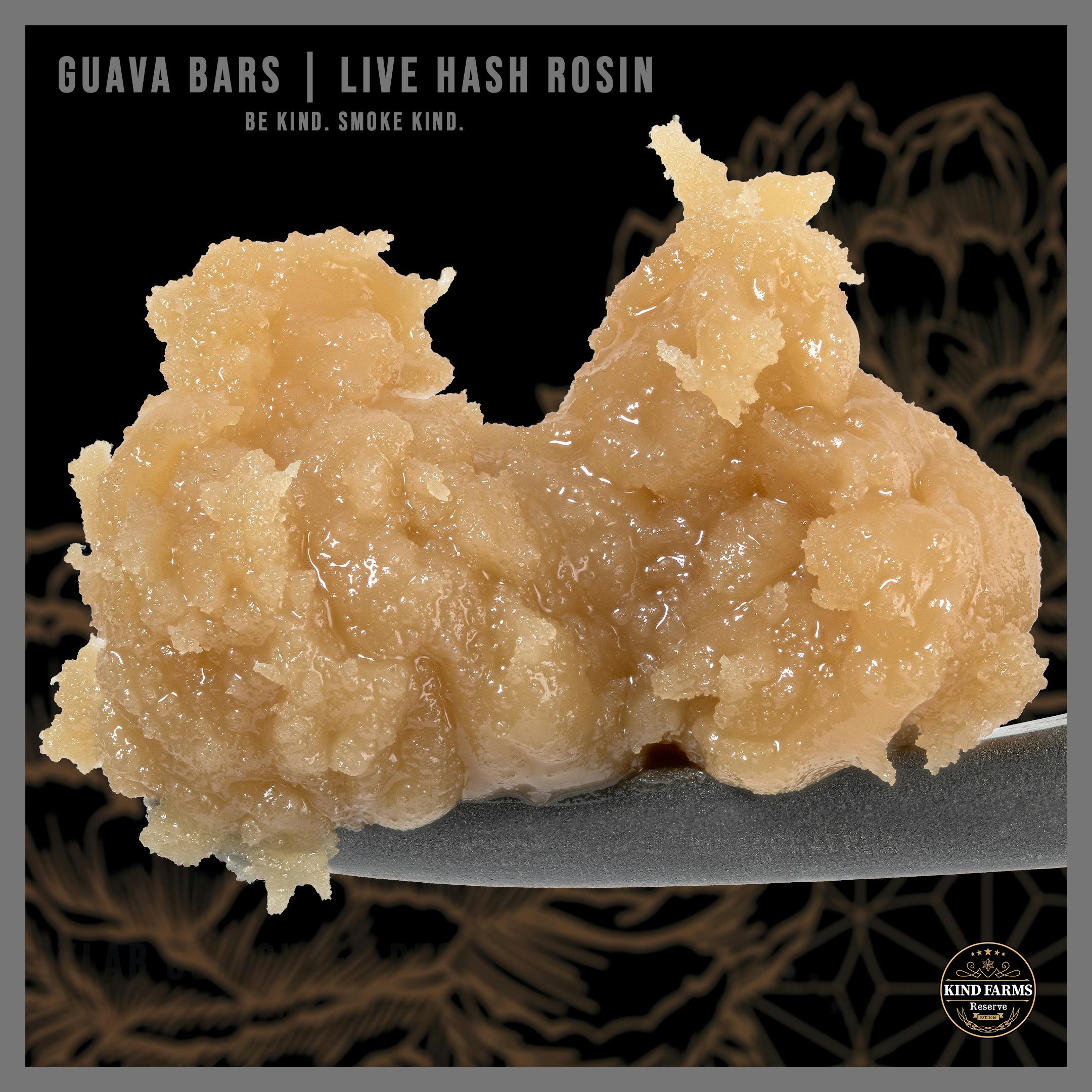 Guava Bars Live Hash Rosin - Kind Farms Reserve - Kind Farms Reserve