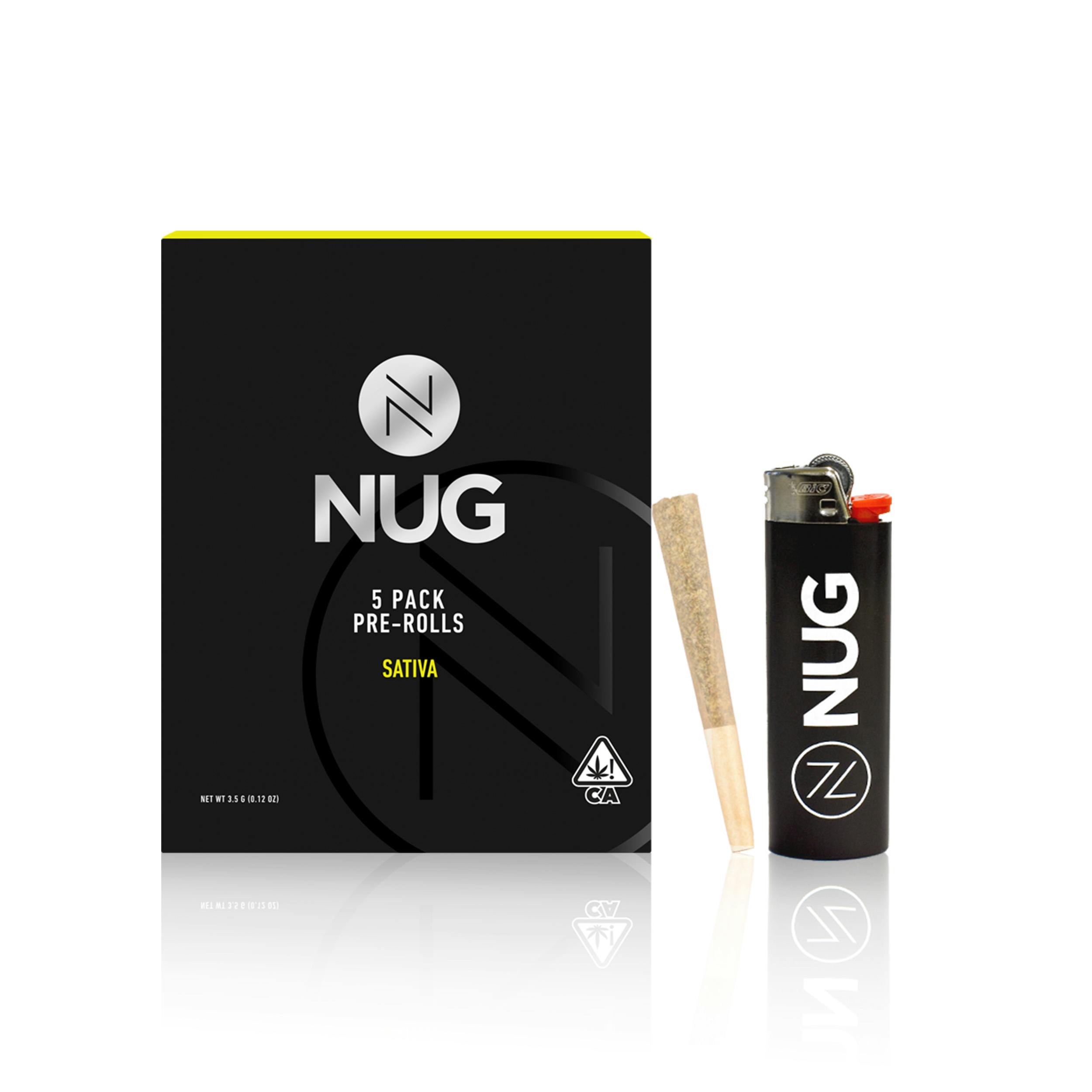 NUG NUG Preroll 5pk w/Lighter - Strawberry Fruity Pebbles | Weedmaps