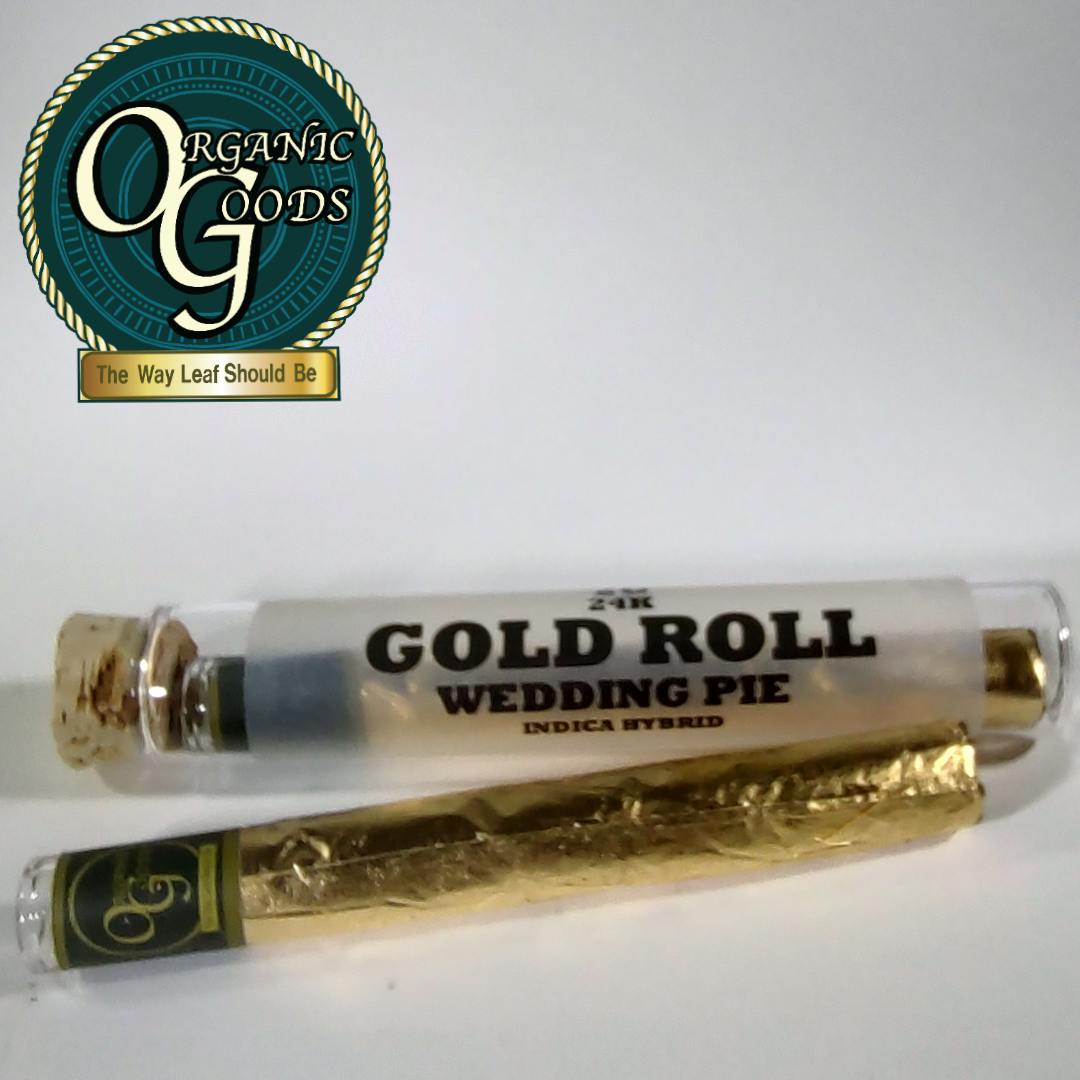 Gold Roll Wedding Pie Pre-Roll 2g - Organic Goods