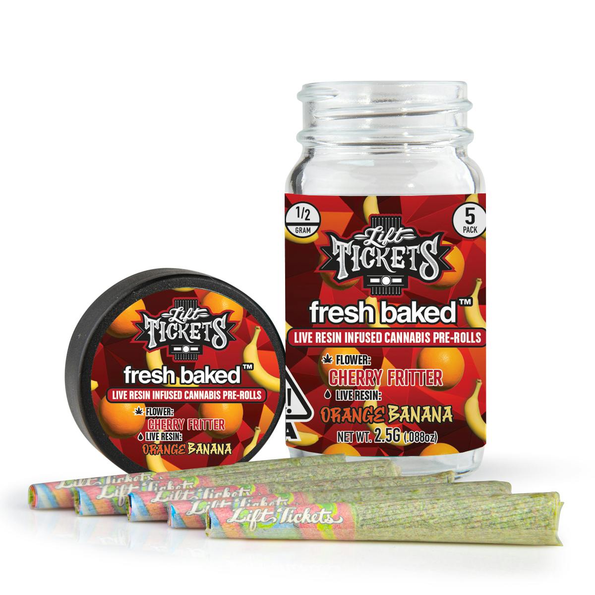 Cherry Fritter x Orange Banana - Infused Pre-Roll 5-Pack - Lift Tickets