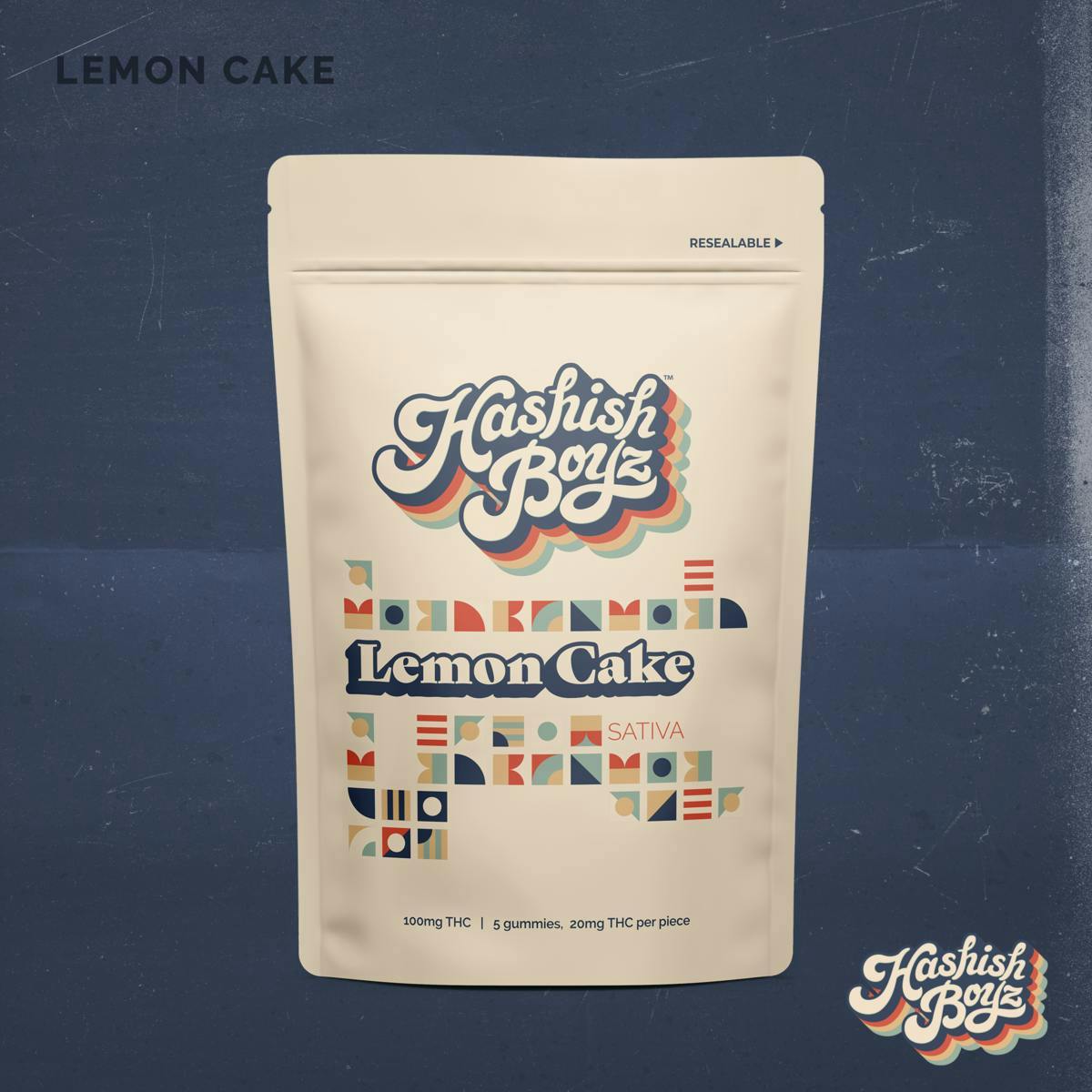 Lemon Cake ~ 100MG Gummies ~ Hashish Boyz ~ REC - Dispo